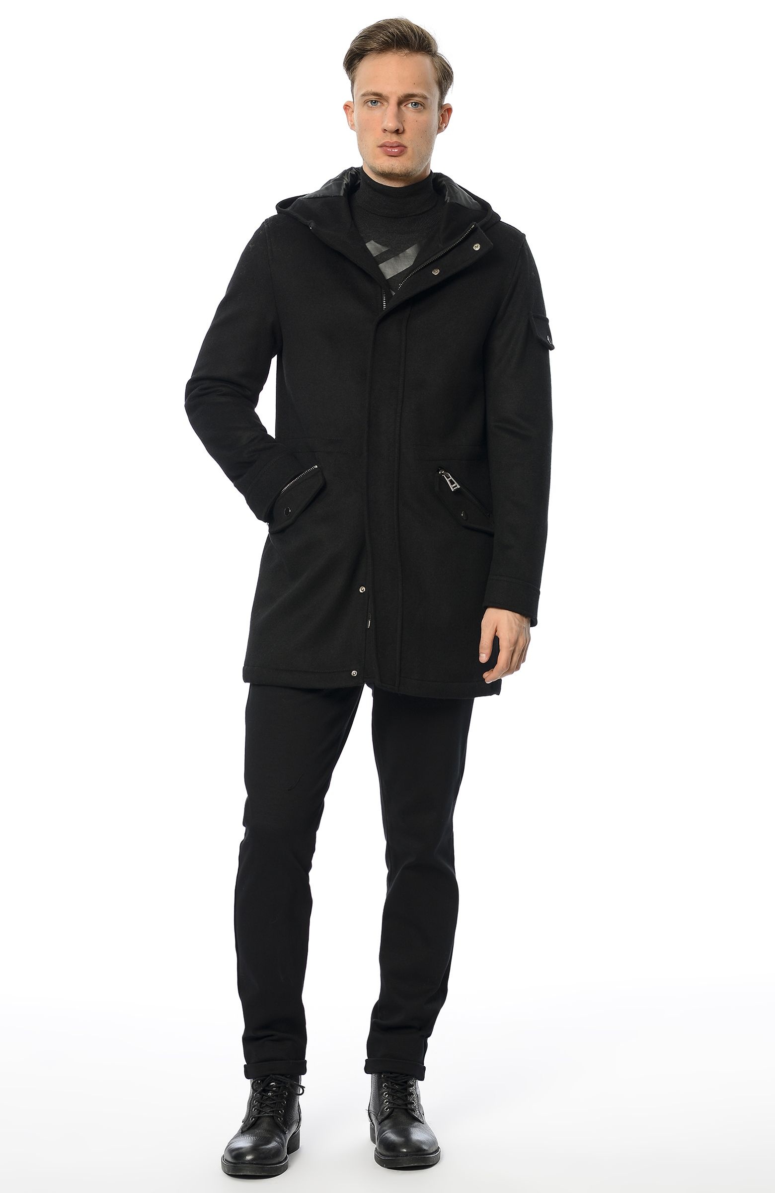 Kapson Yaka Siyah Kaban