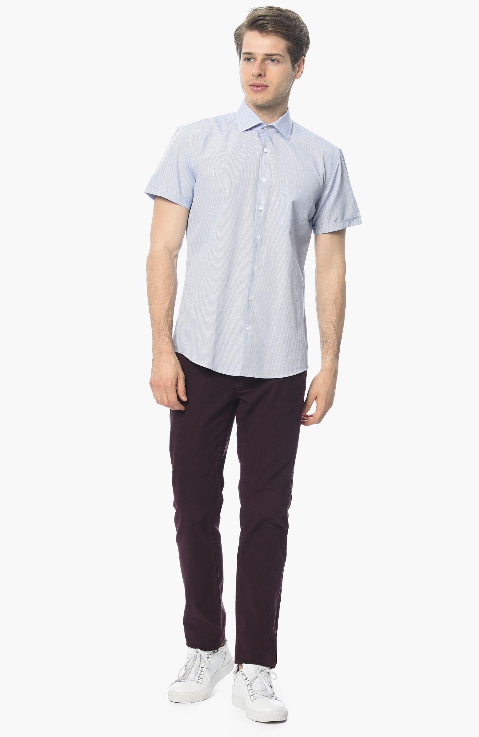 Balenli Slım Fit Lacivert-beyaz Gömlek Balenli Slım Fit Lacivert-beyaz Gömlek