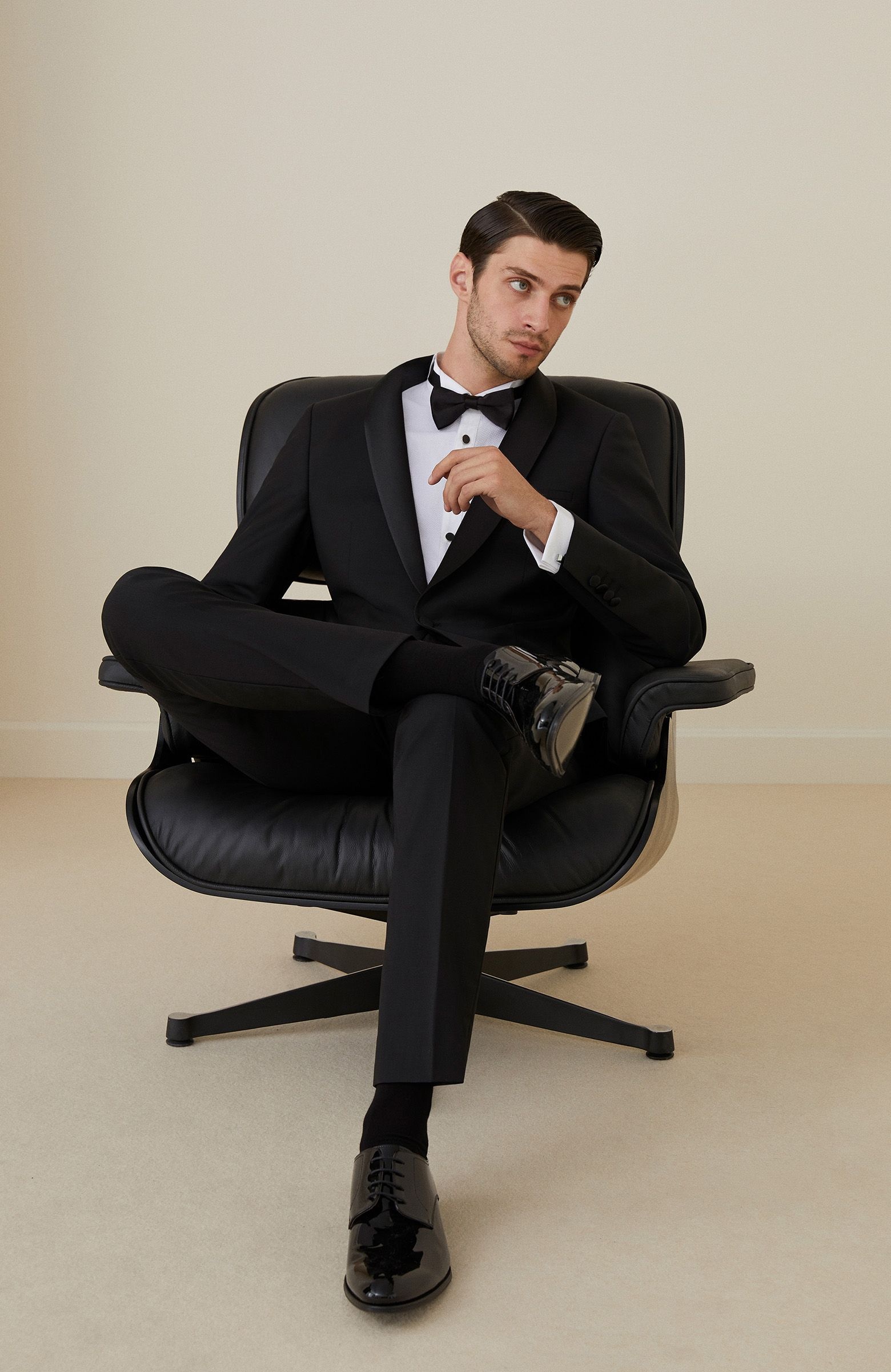 Siyah Smokin Takım Elbise