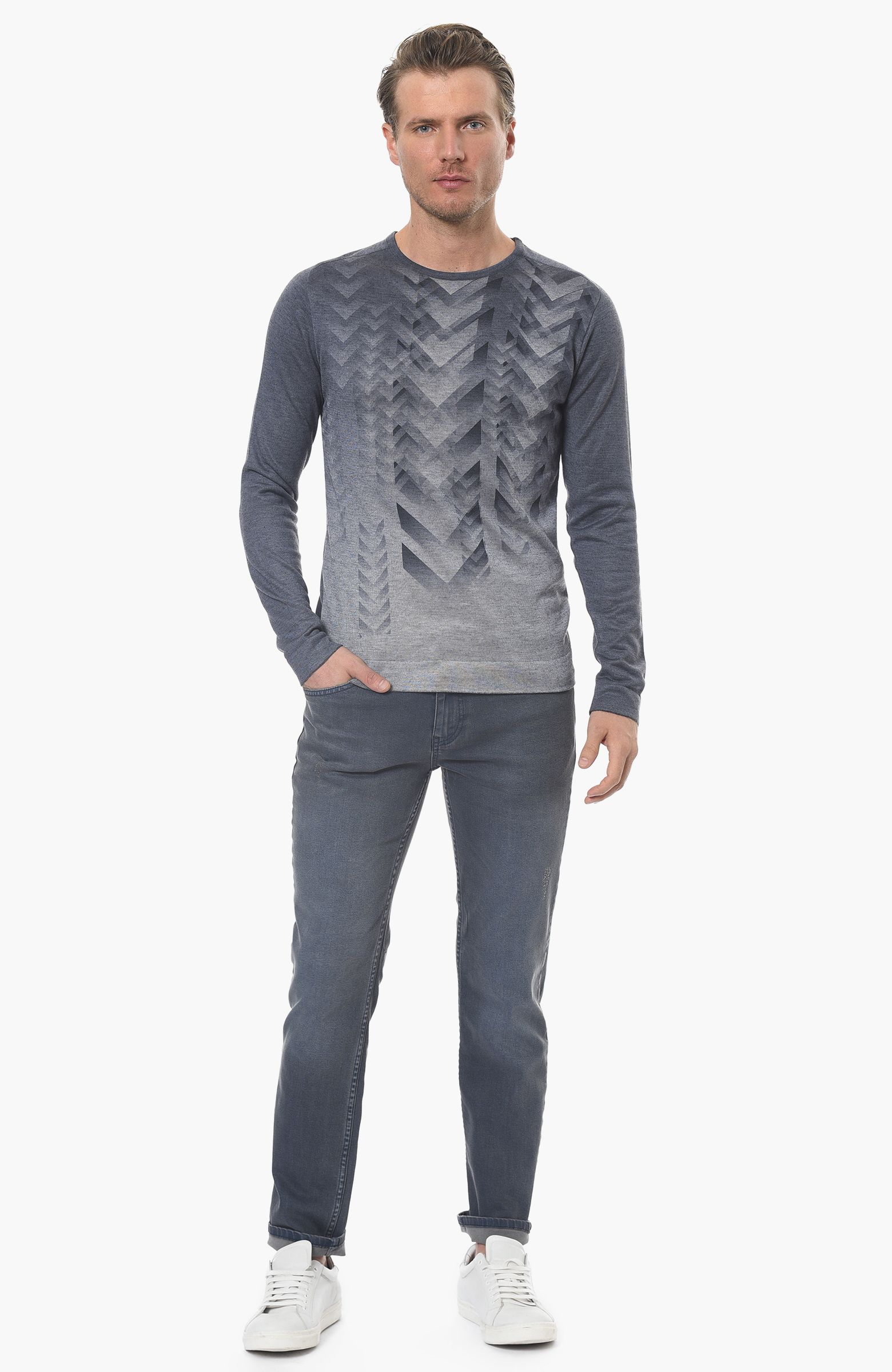 Baskılı Desen Antrasit Kazak Baskılı Desen Antrasit Kazak