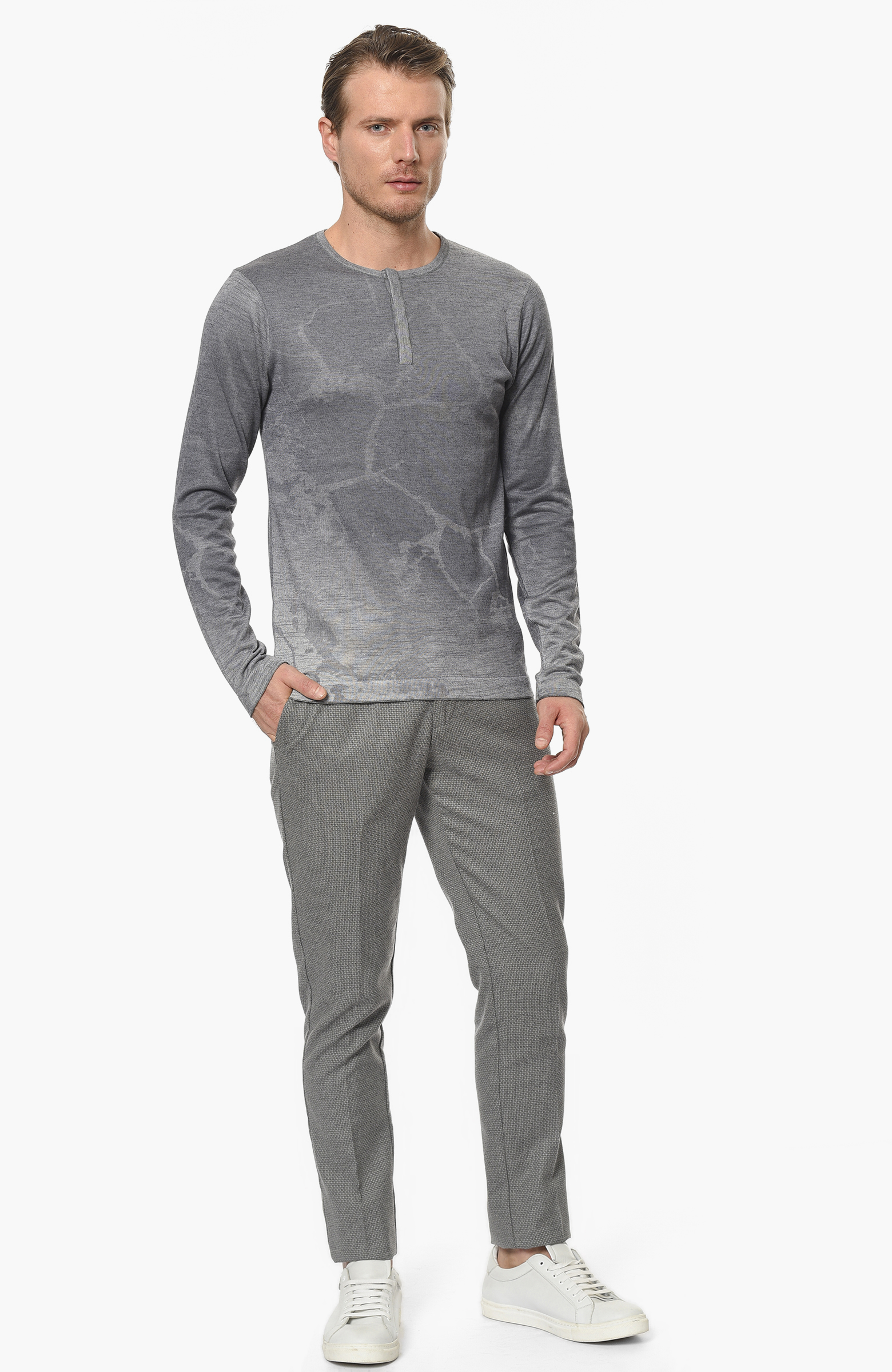 Baskılı Desen Antrasit Kazak Baskılı Desen Antrasit Kazak