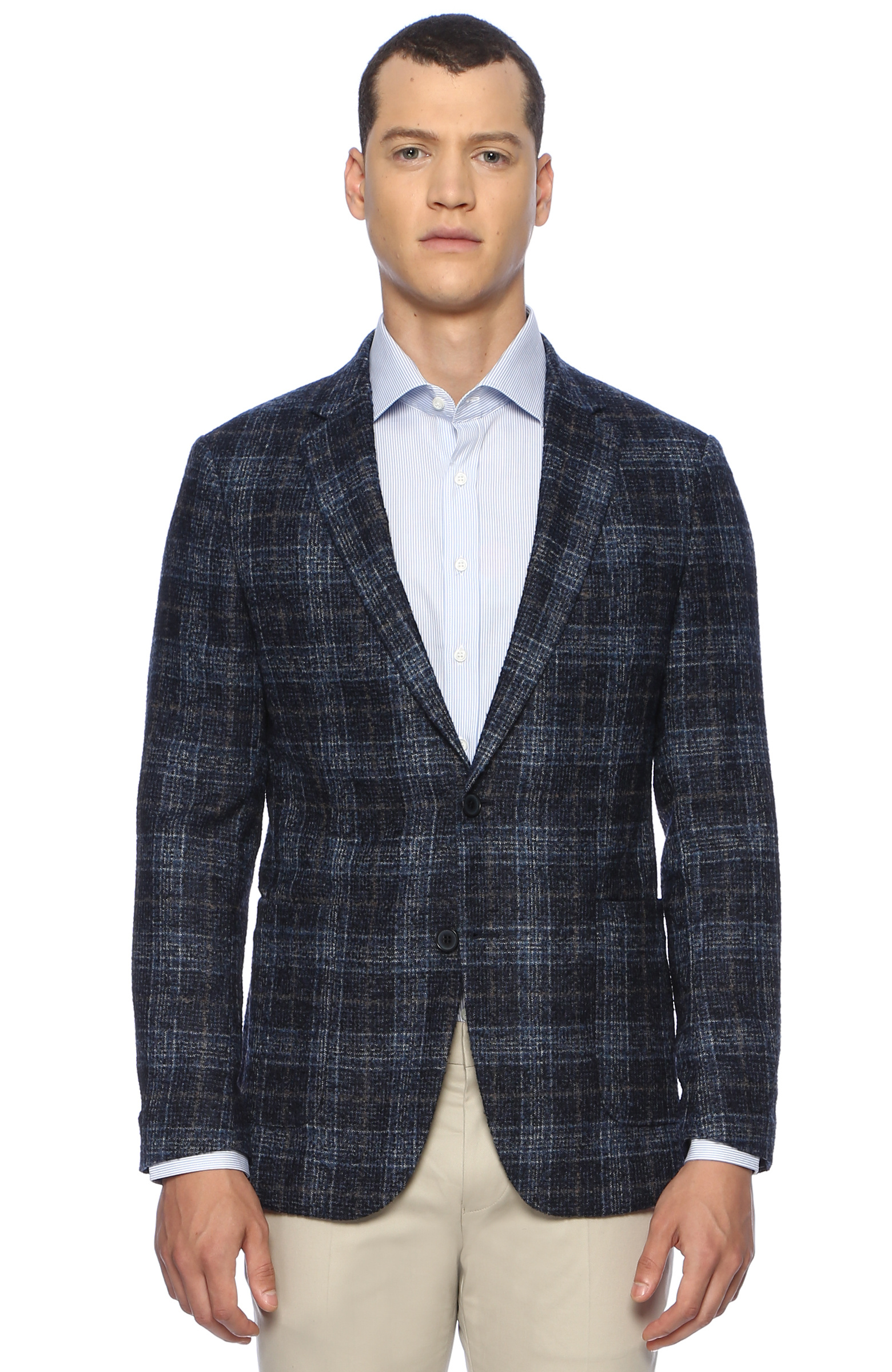 Ekose Lacivert Ceket Ekose Lacivert Ceket