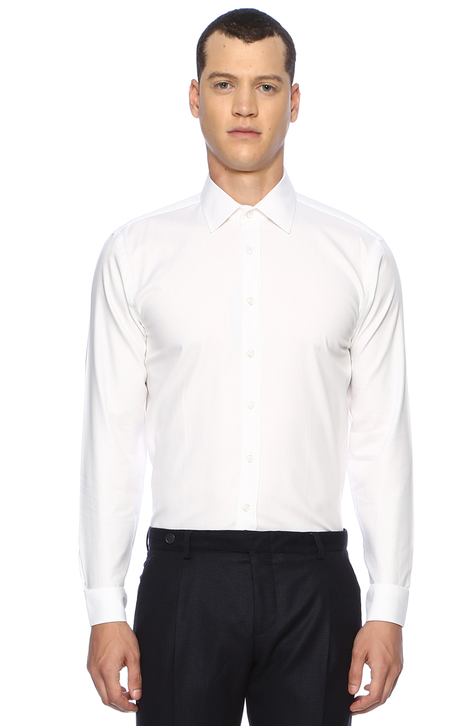 Slim Fit Beyaz Gömlek