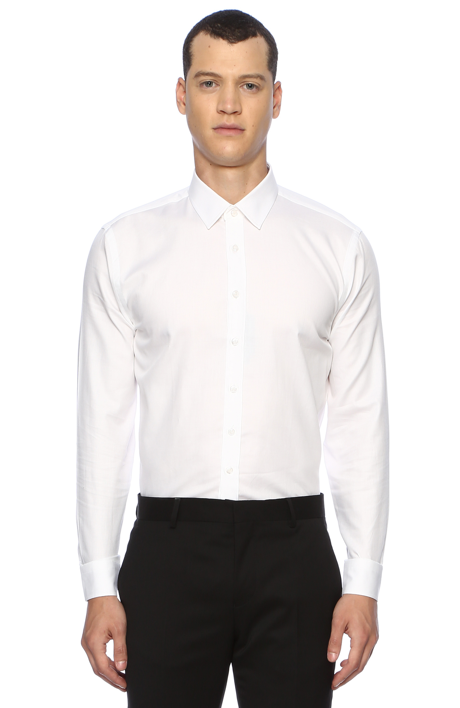 Slim Fit Beyaz Gömlek