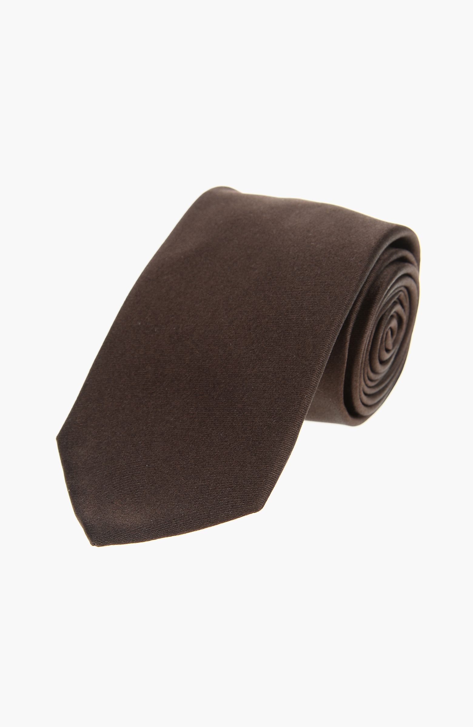 Kahverengi Saten Erkek Kravat