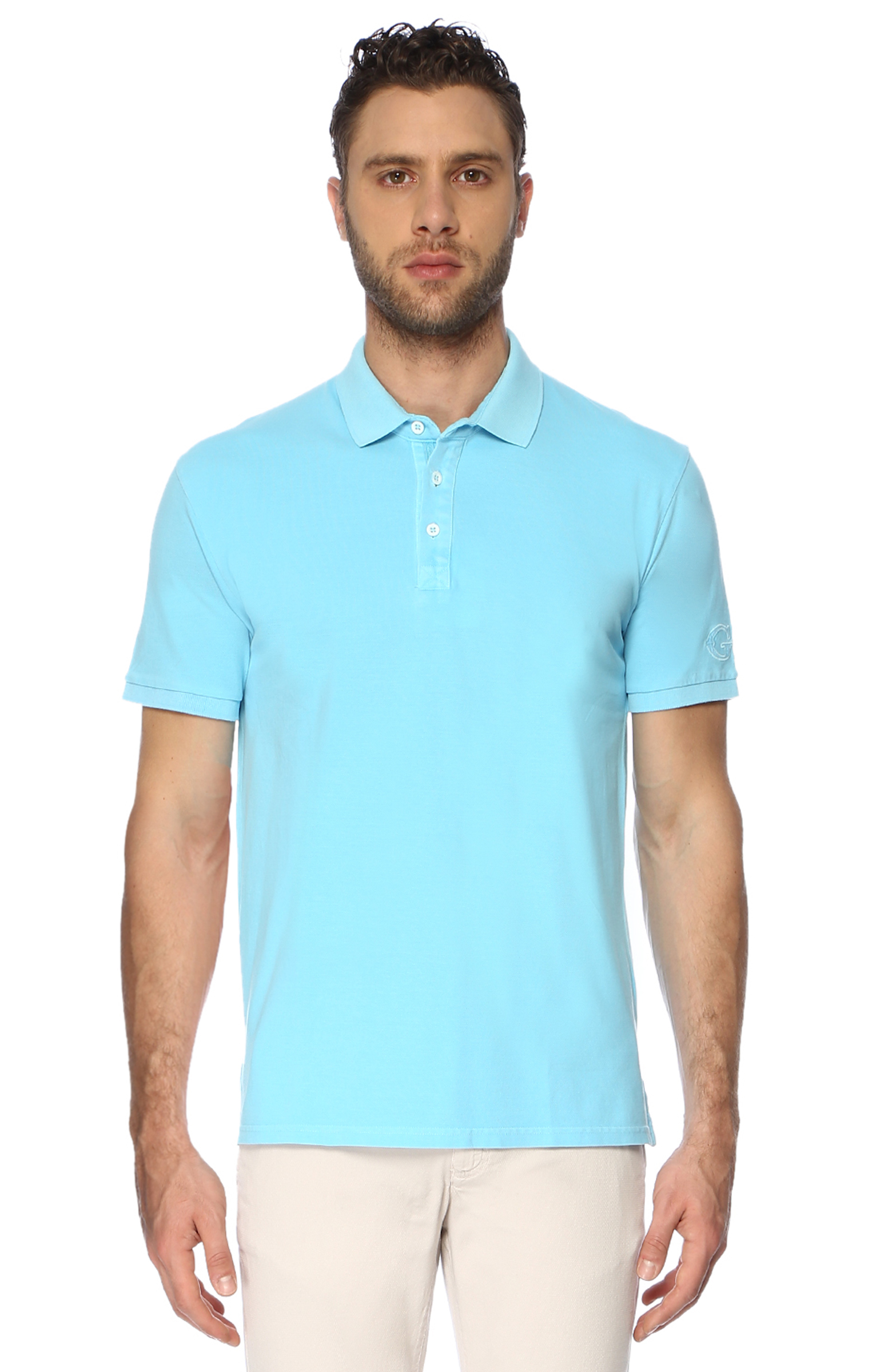 Polo Yaka Slim Fit Turkuaz Tshirt Polo Yaka Slim Fit Turkuaz Tshirt