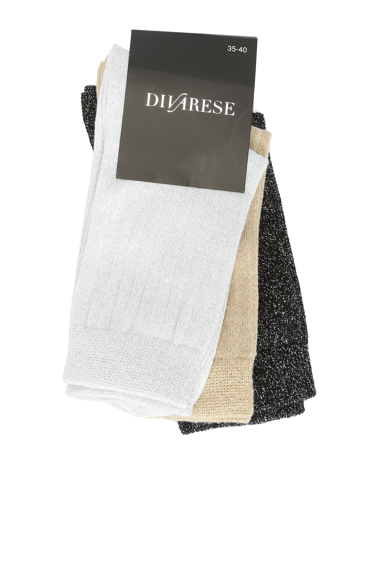 Beyaz 3'lü Kadın Çorap Set