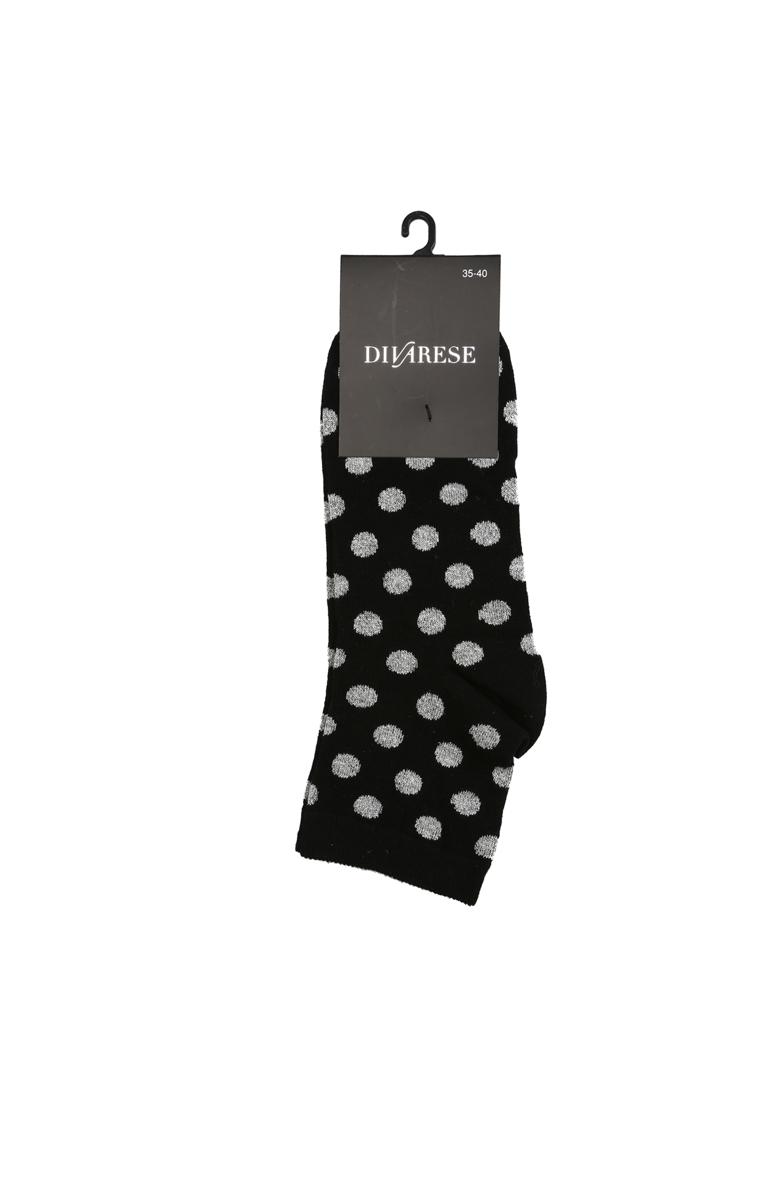 Gümüş Rengi Siyah Kadın Çorap