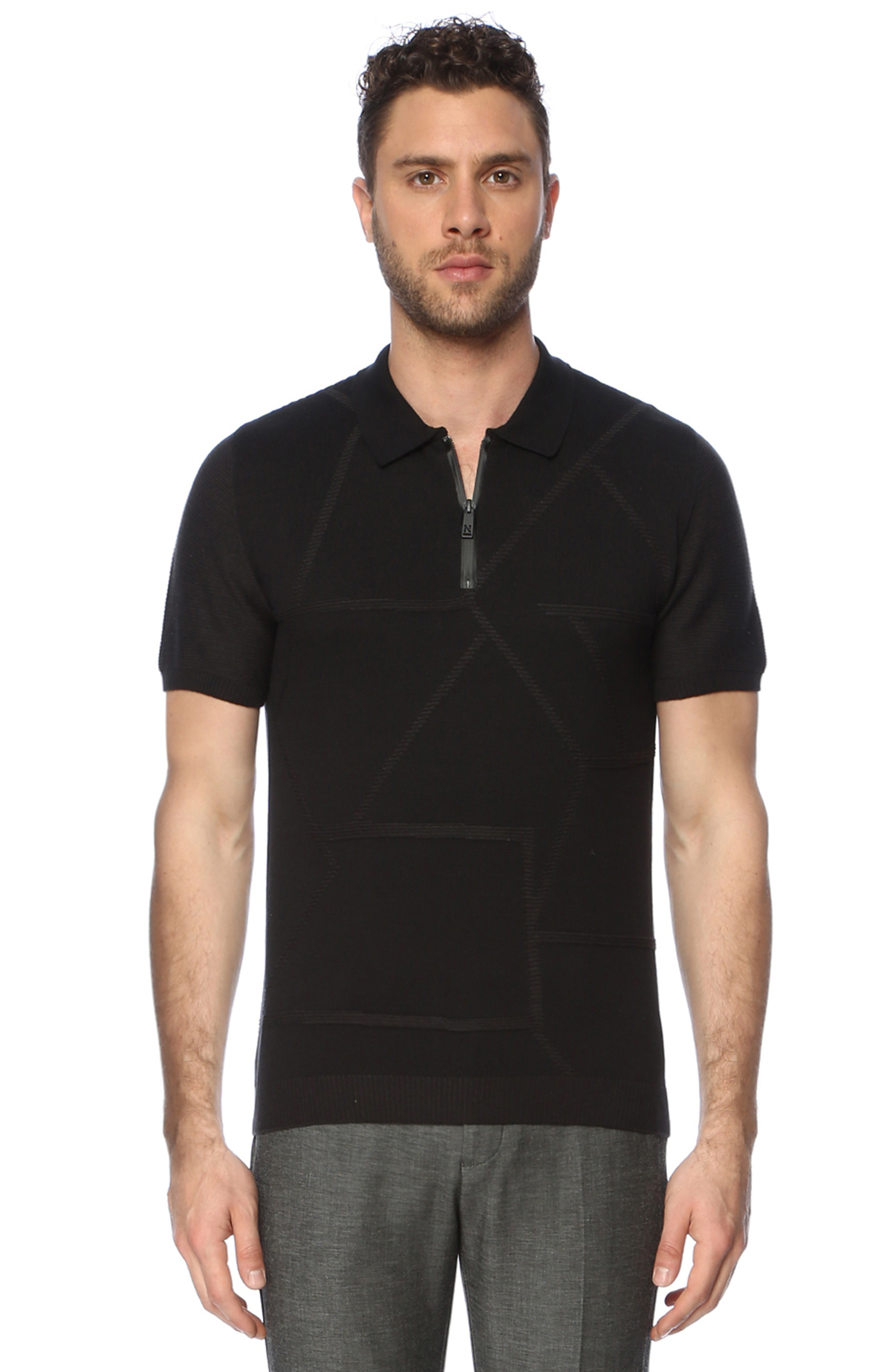 Jakarlı Siyah Kazak