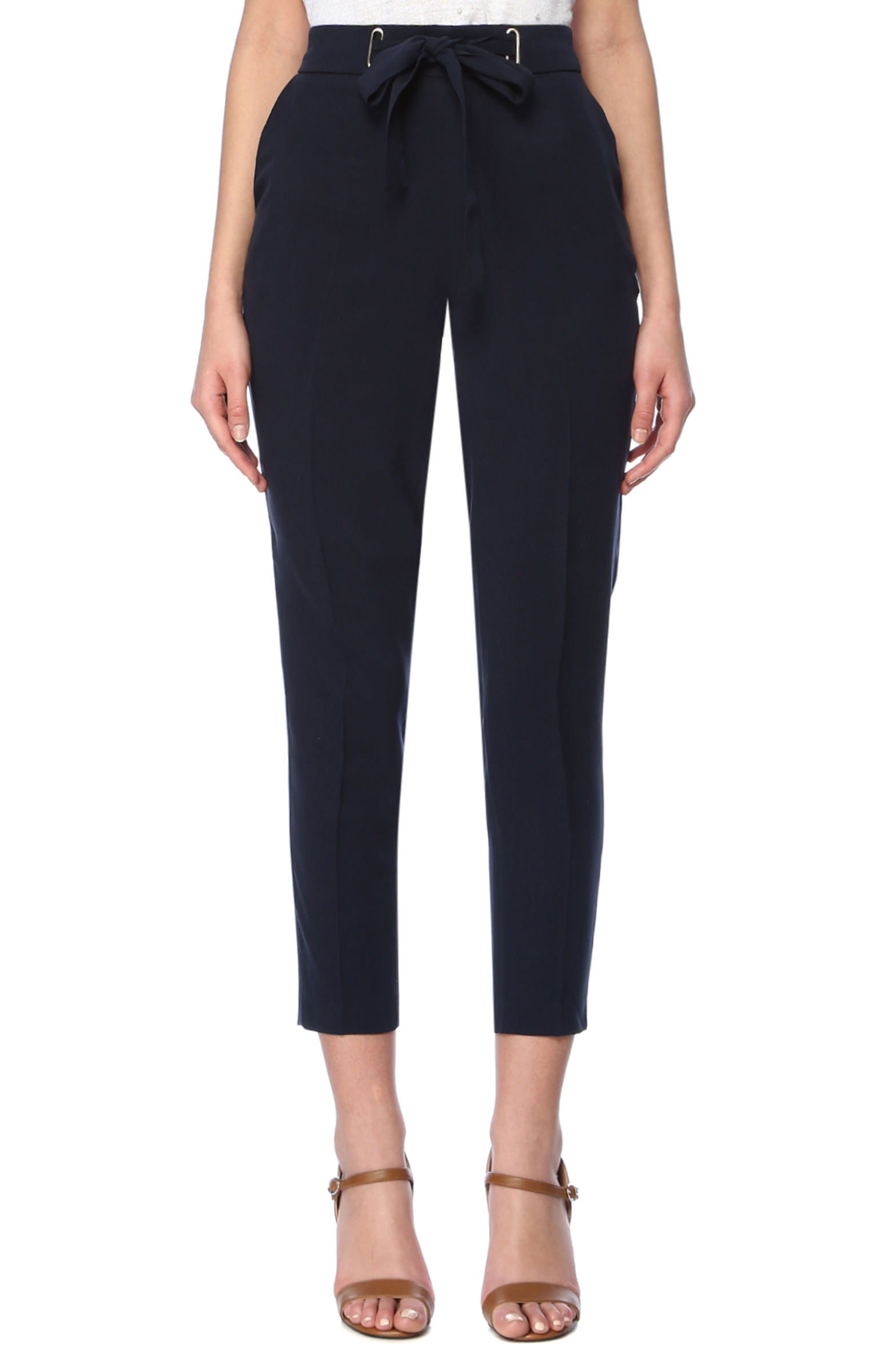 Regular Fit Lacivert Beli Kordonlu Pantolon Regular Fit Lacivert Beli Kordonlu Pantolon