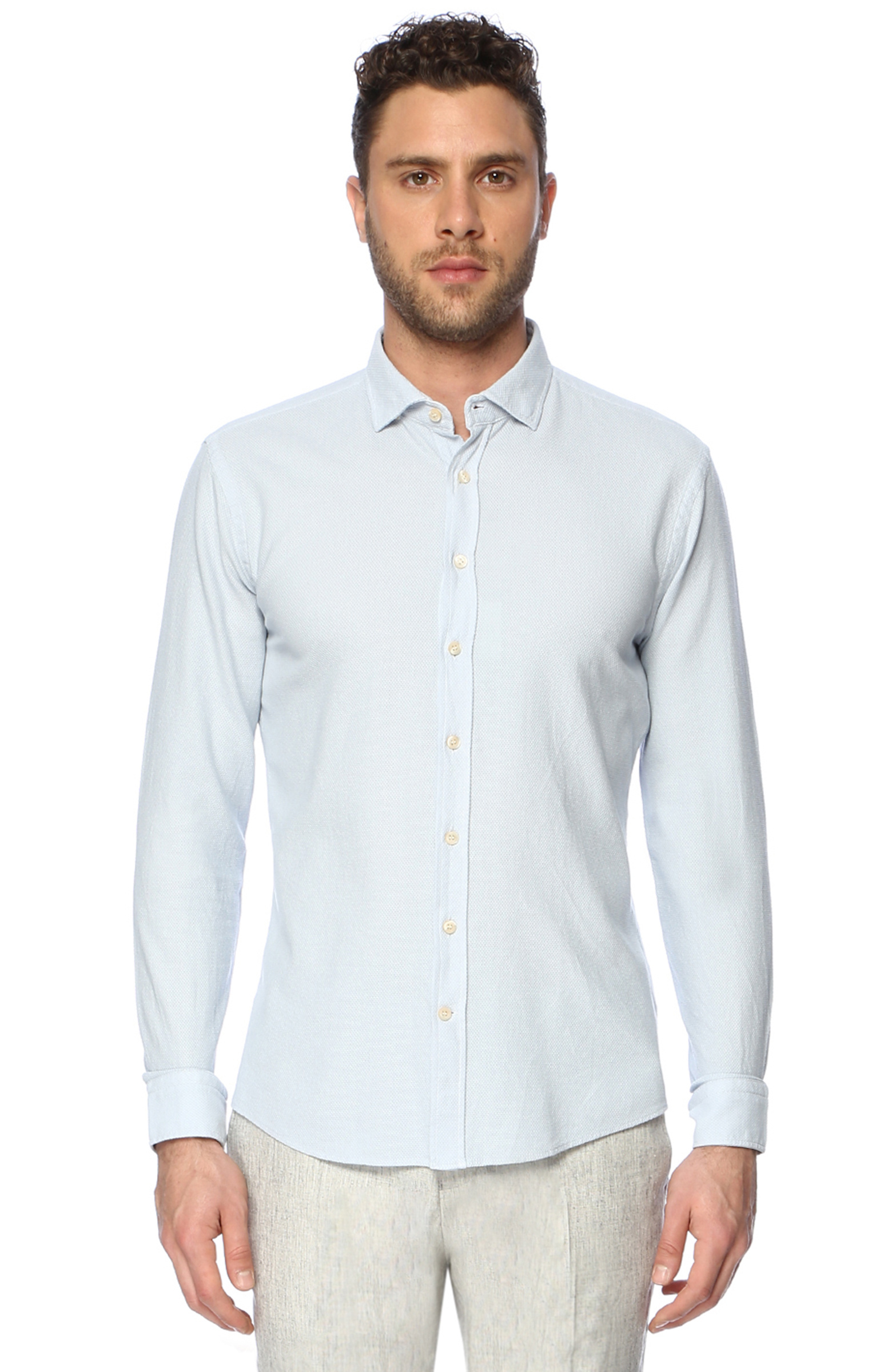 Armürlü Mavi Gömlek