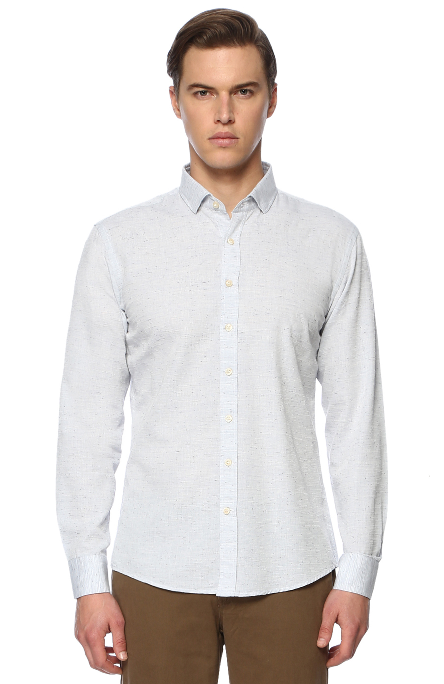 Slim Fit Mavi Gömlek