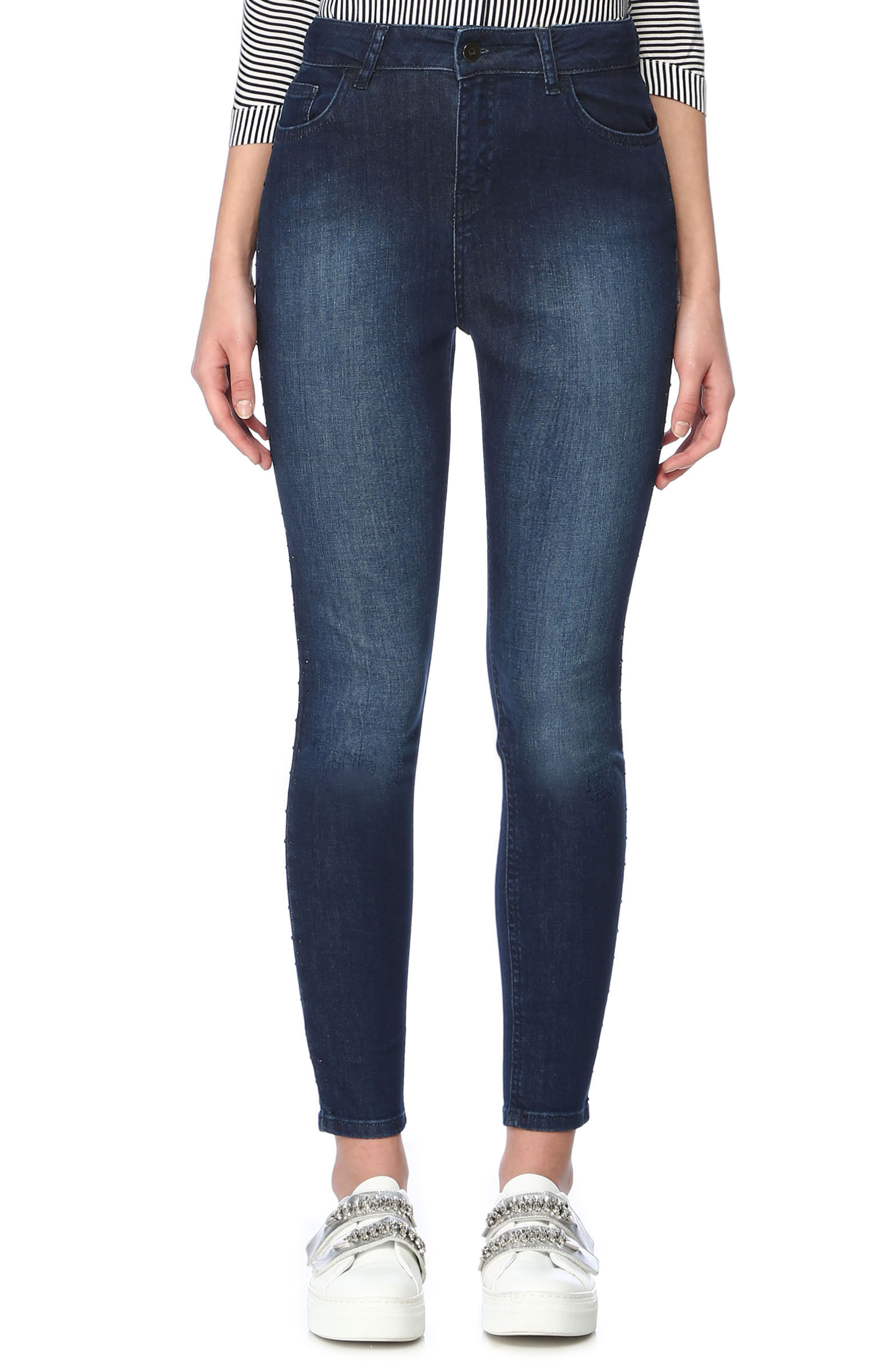 Slım Fit Lacivert Denim Pantolon
