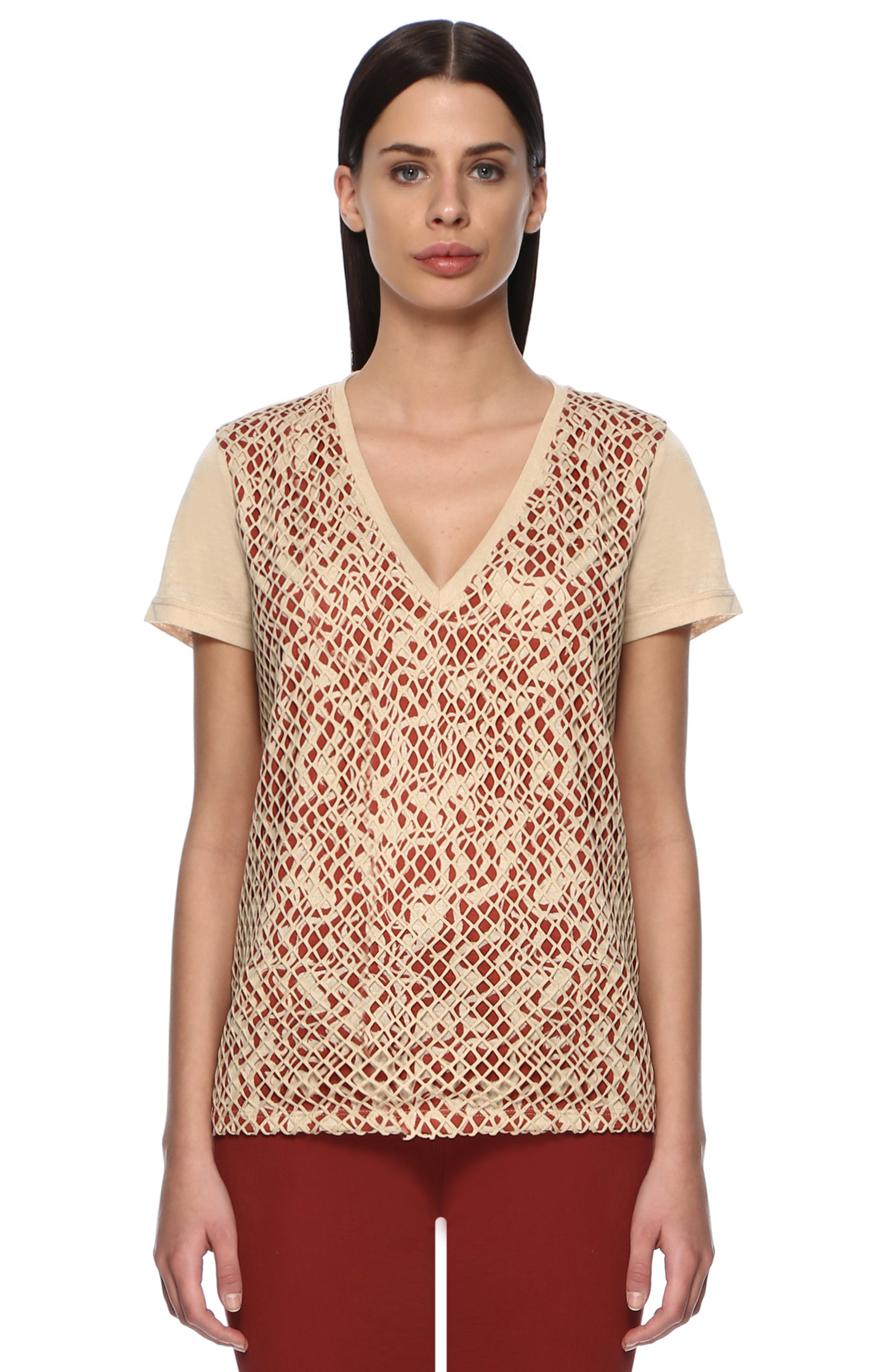 V Yaka Kiremit Tshirt