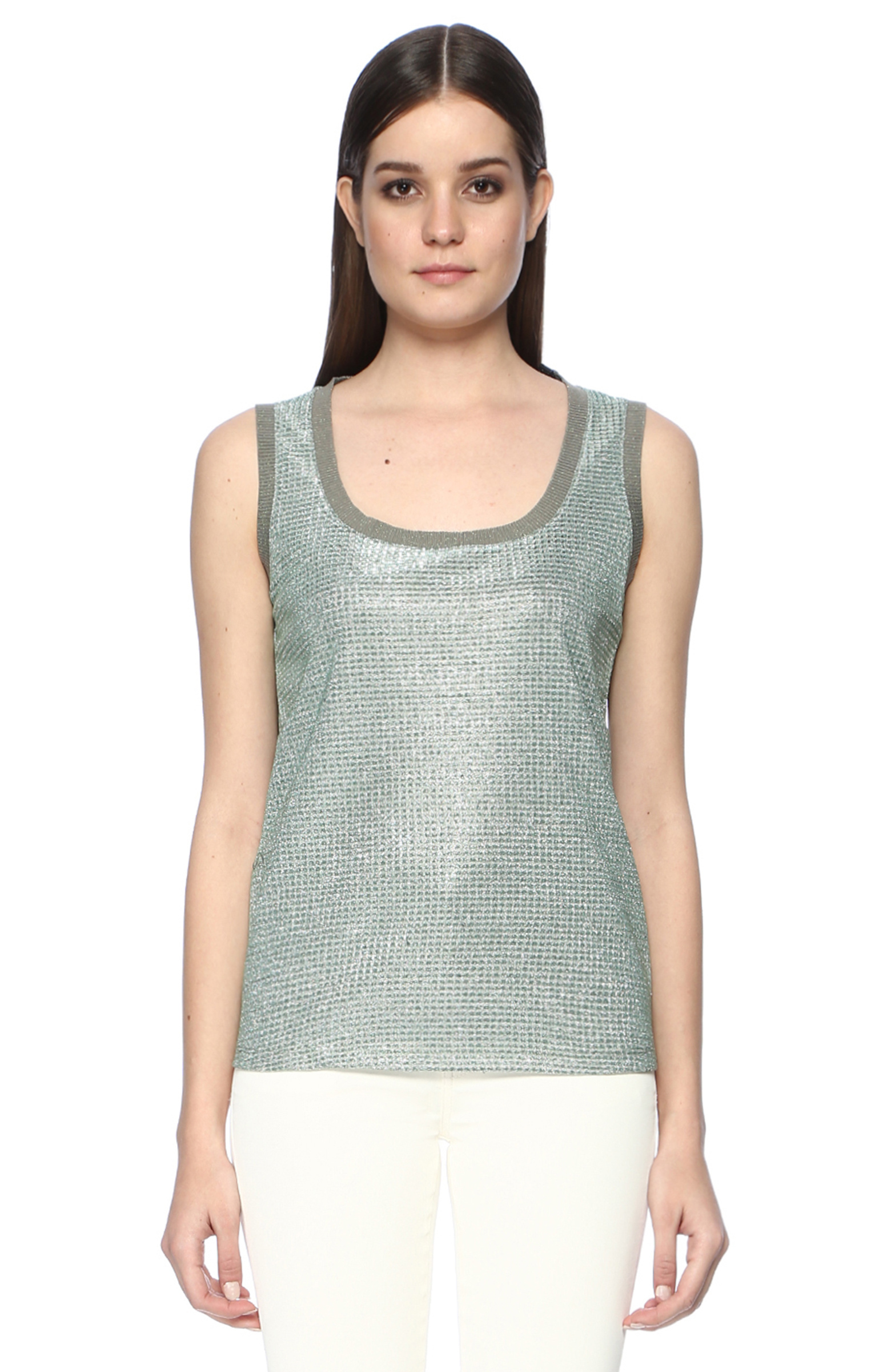 U Yaka Yeşil Bluz U Yaka Yeşil Bluz