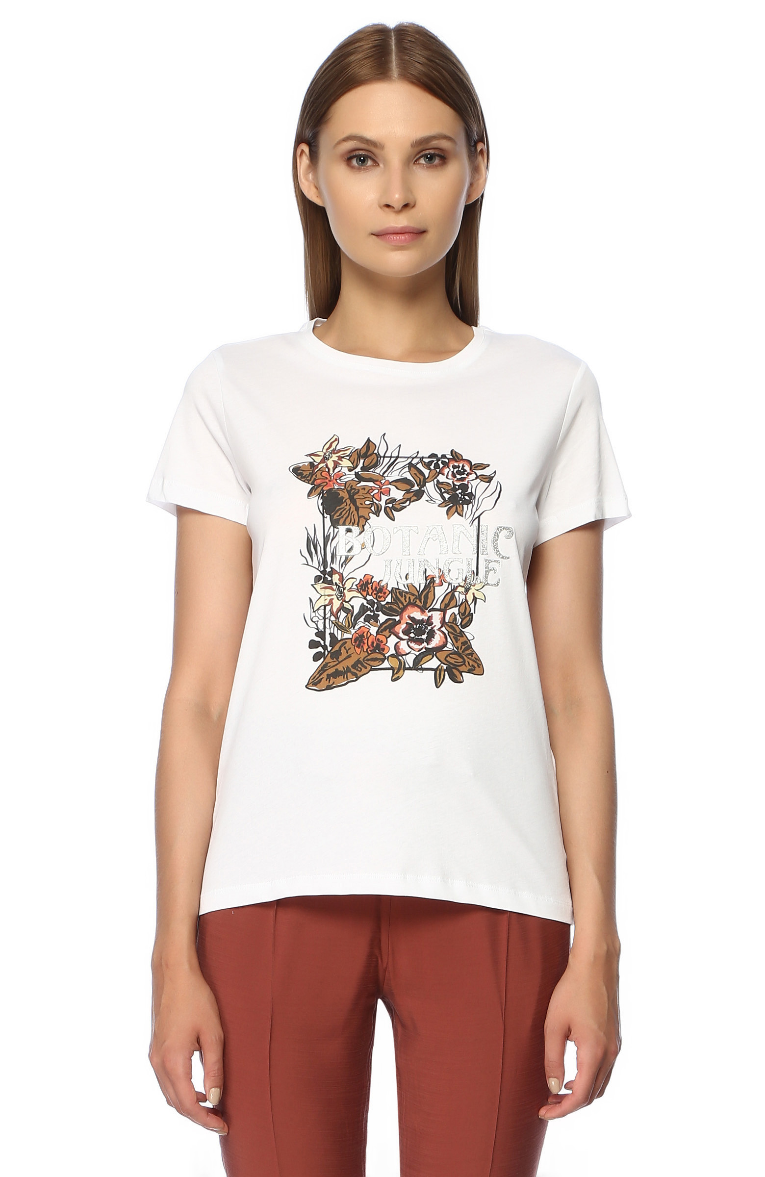 Bisiklet Yaka Beyaz Tshirt