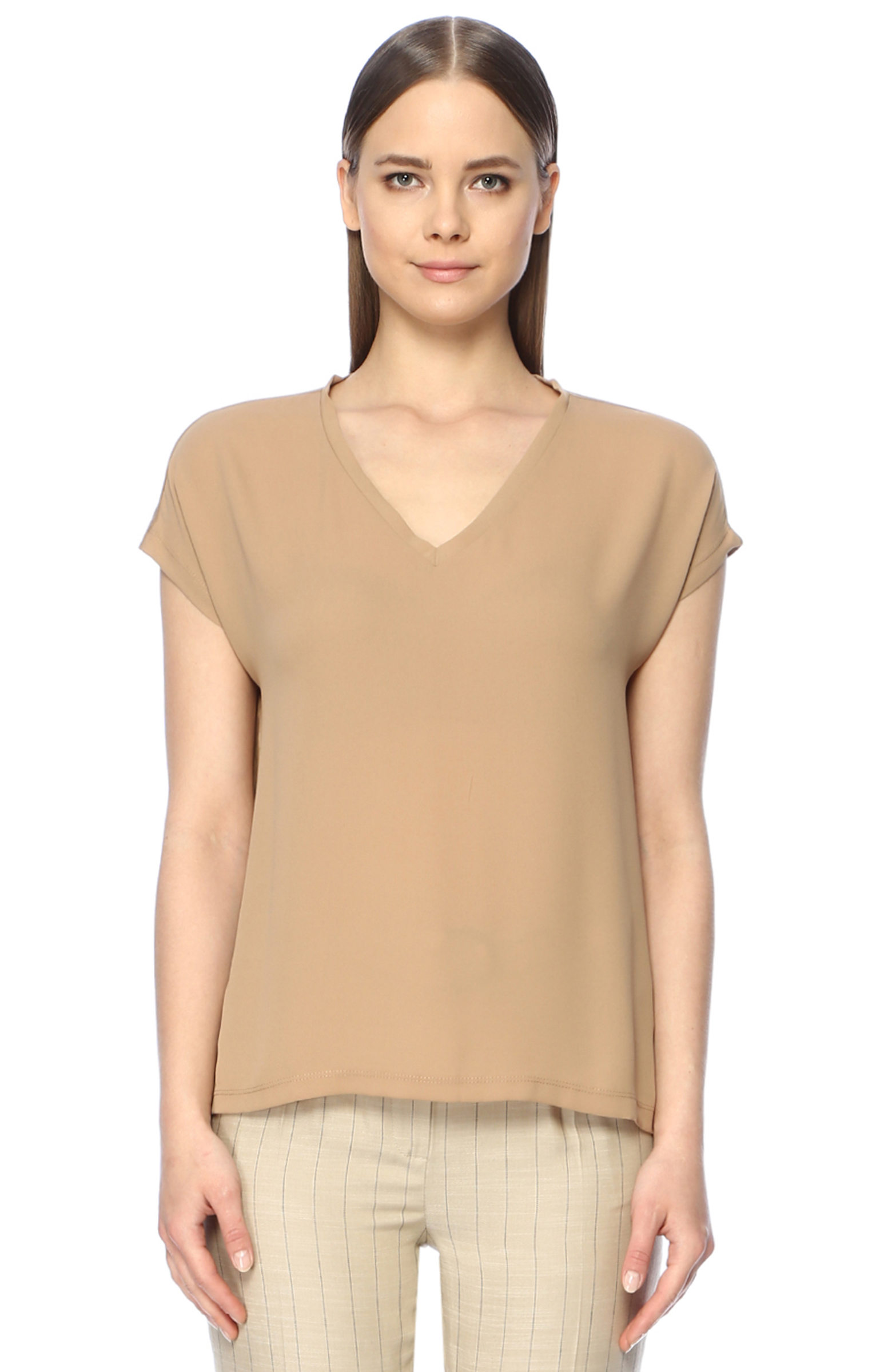 V Yaka Camel Tshirt V Yaka Camel Tshirt