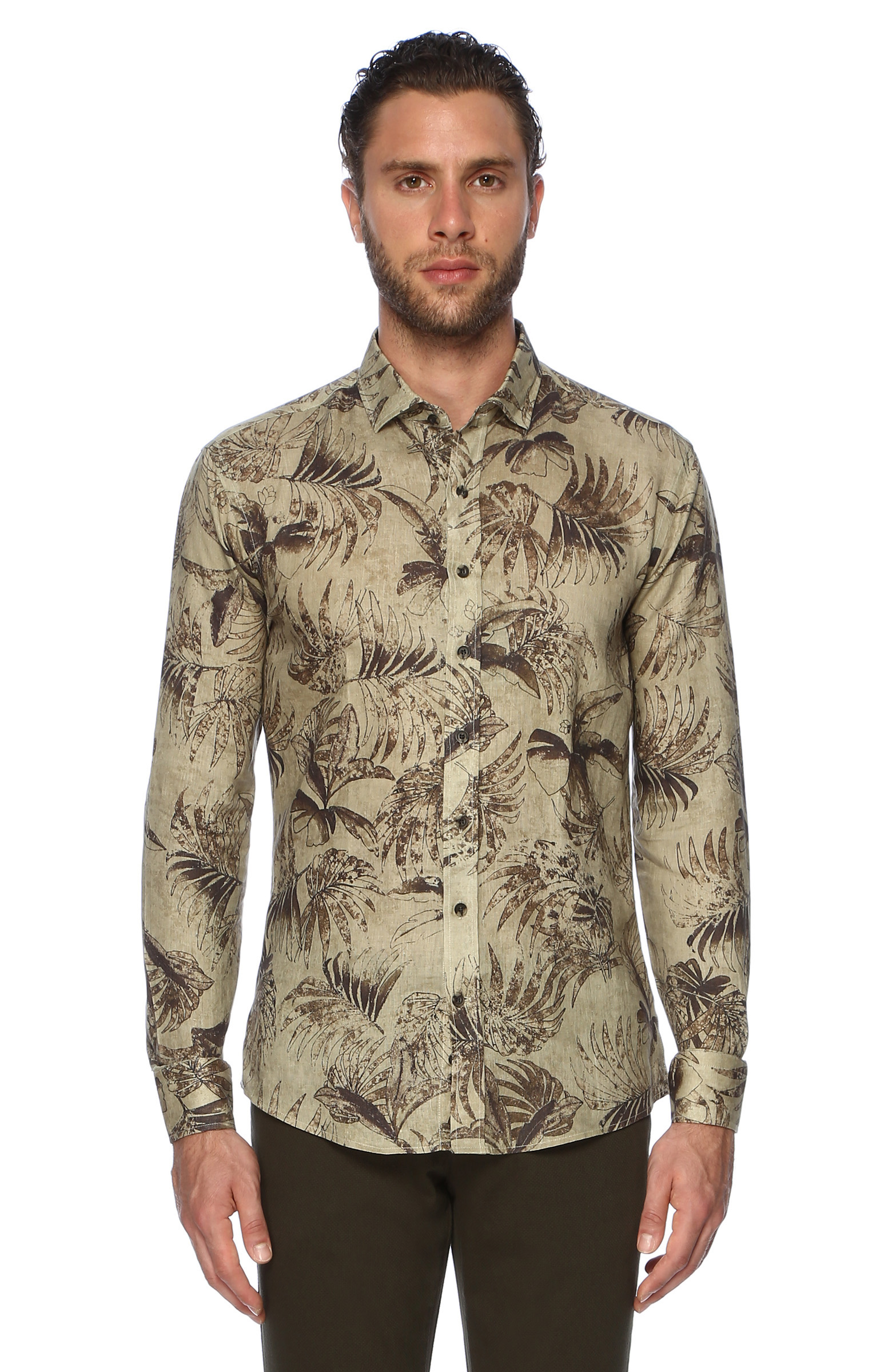 Keten Haki Gömlek Keten Haki Gömlek