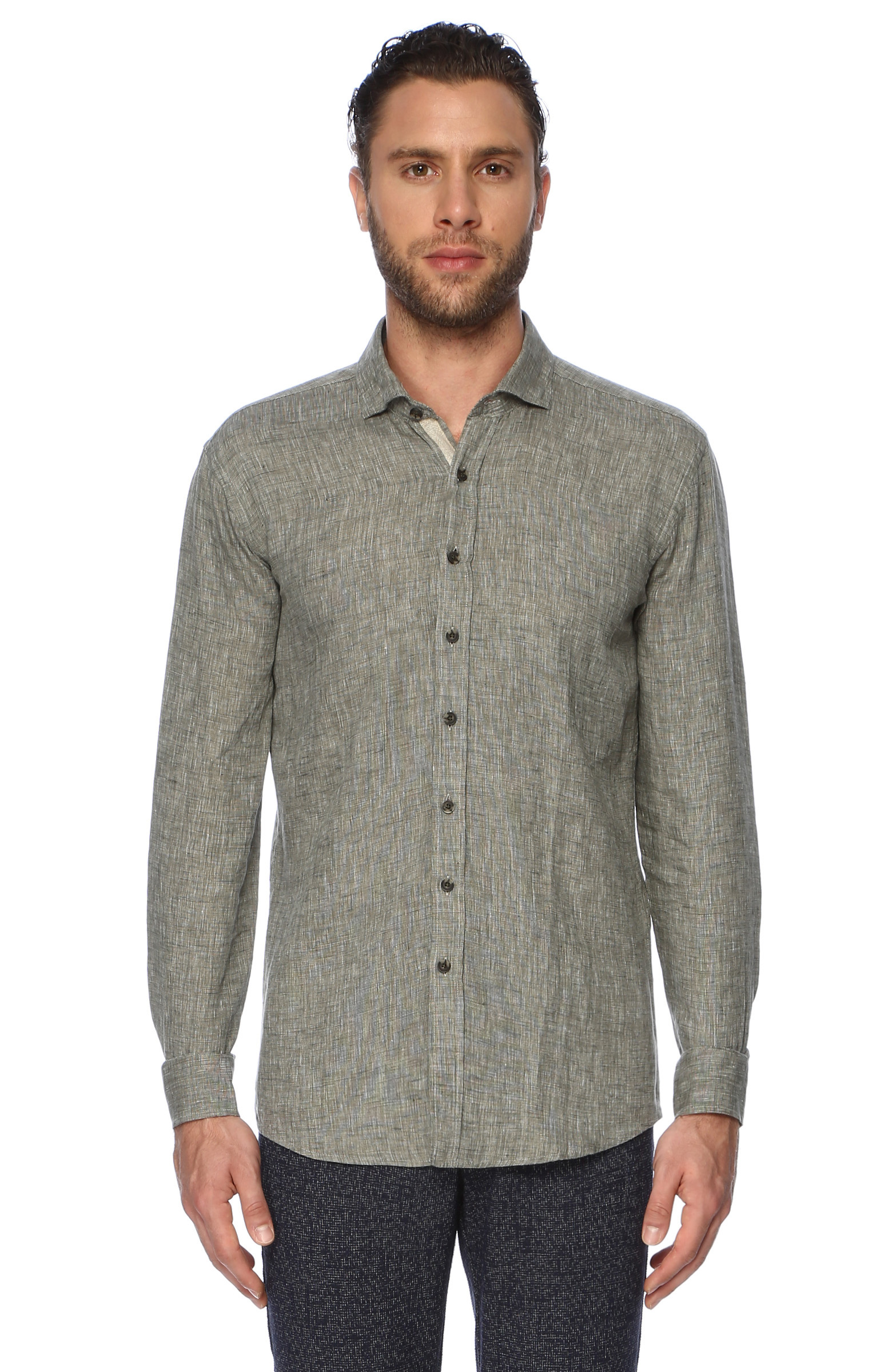 Keten Haki Gömlek Keten Haki Gömlek