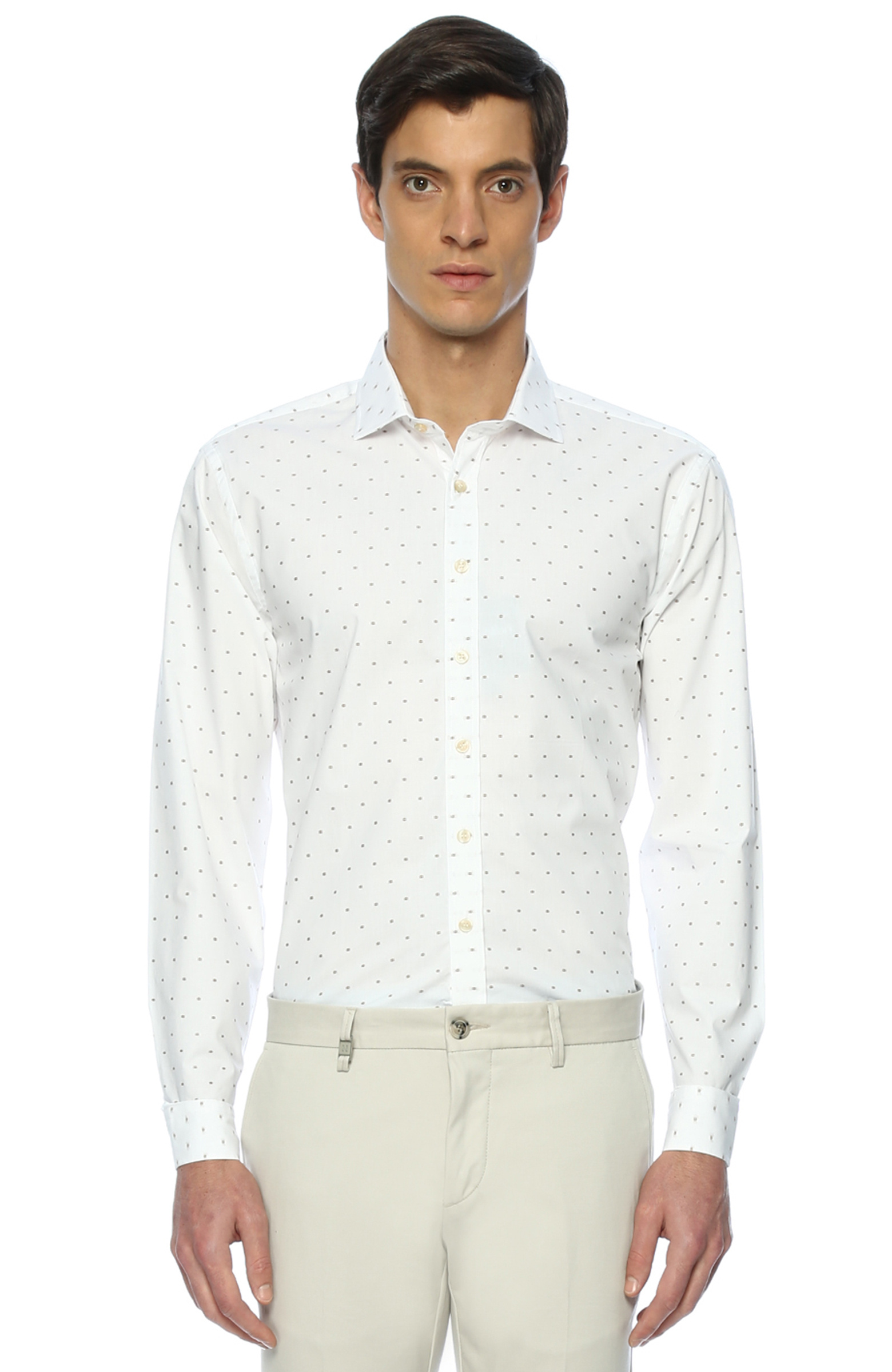 Slım Fit Beyaz Gömlek