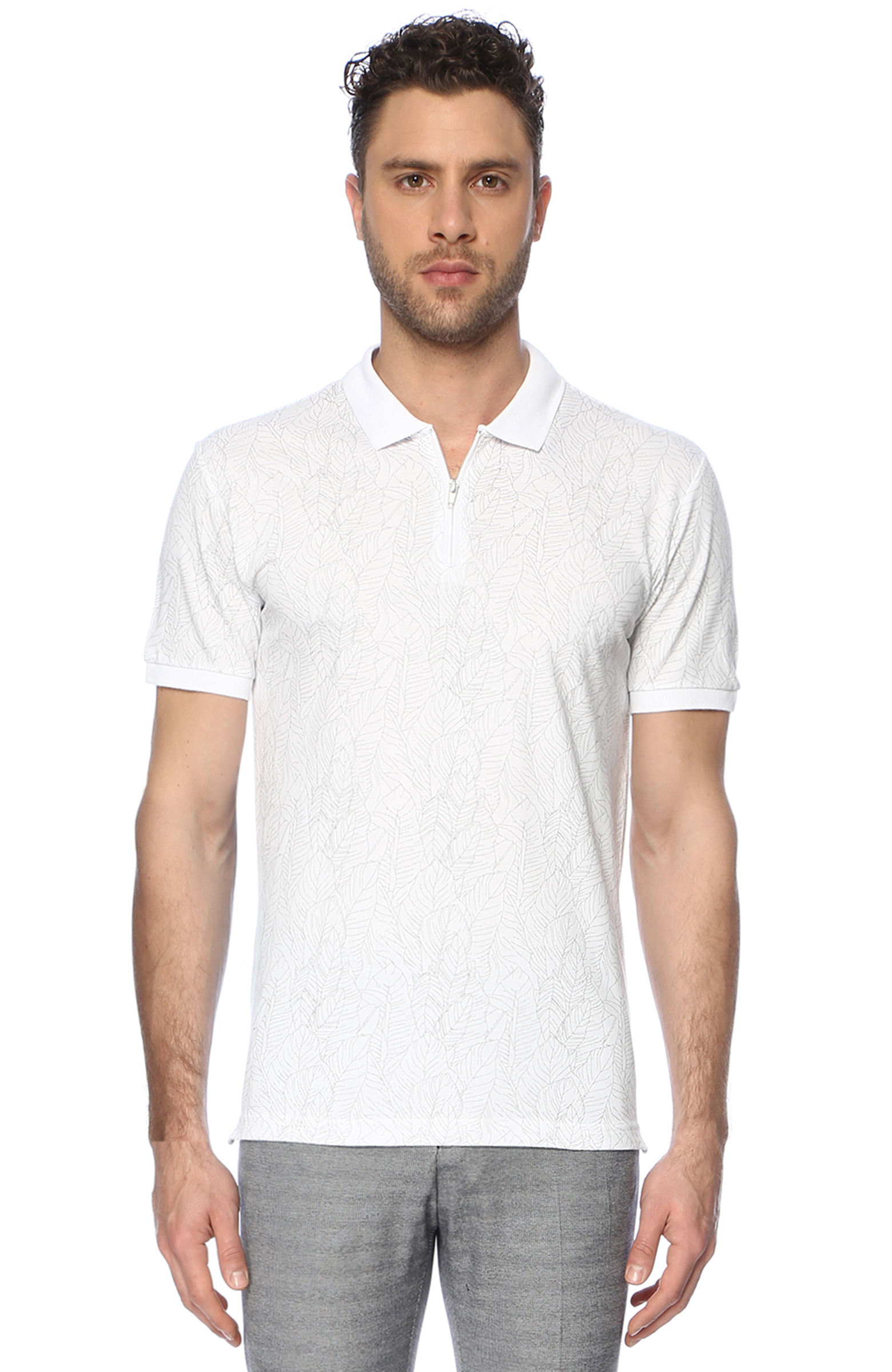 Polo Yaka Beyaz Tshirt