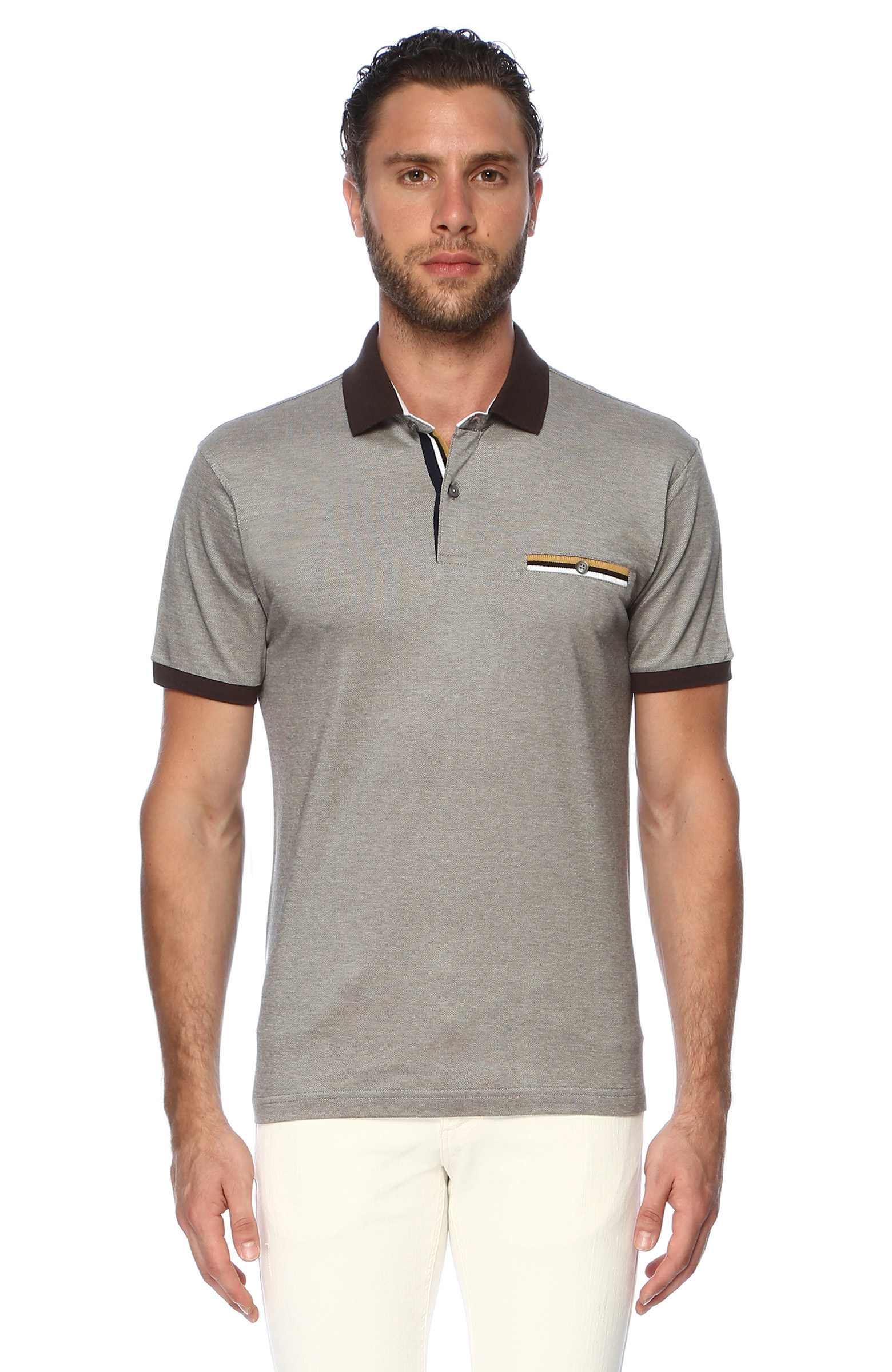 Polo Yaka Kahverengi Tshirt