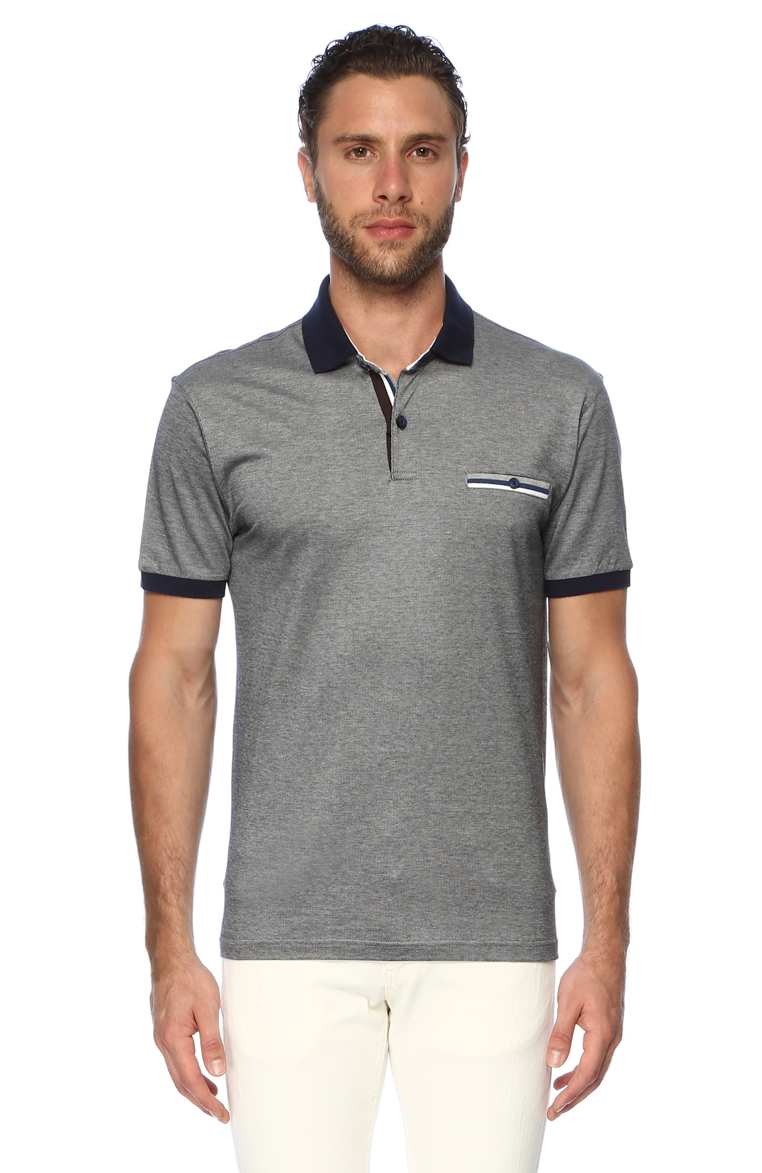Polo Yaka Lacivert Tshirt