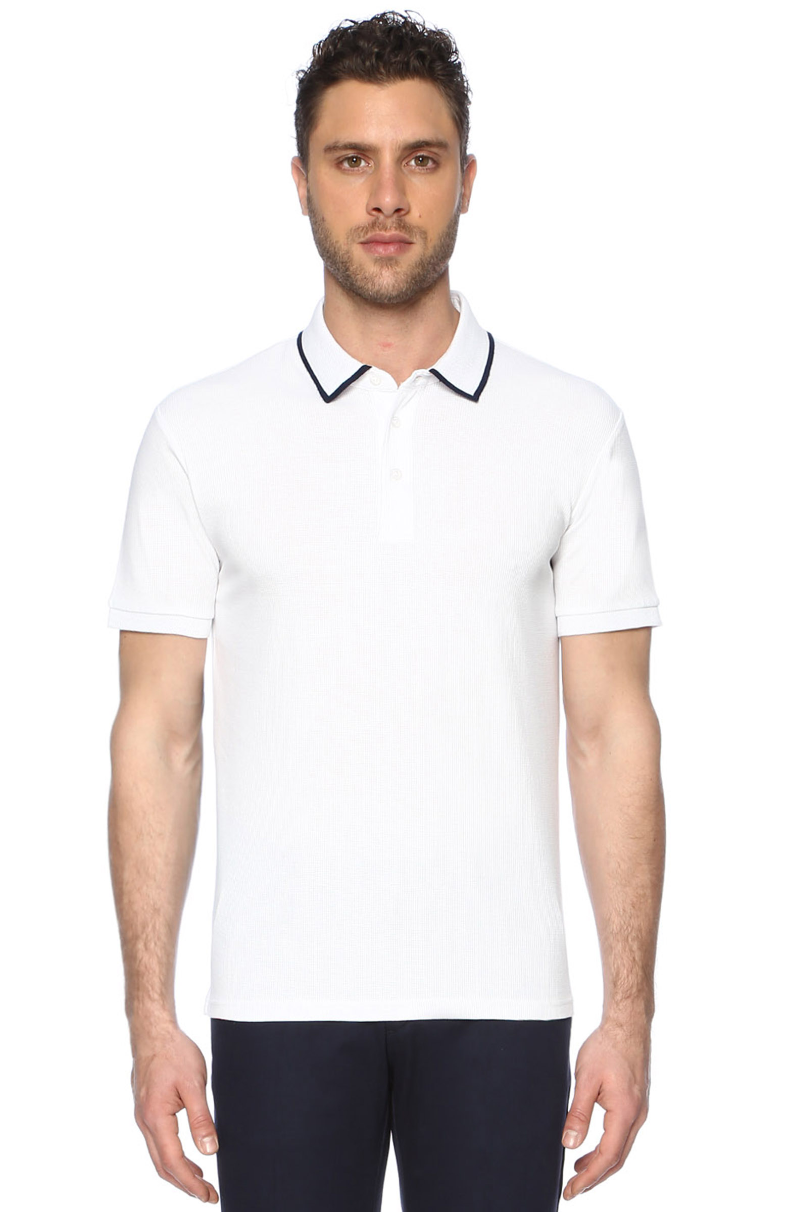 Polo Yaka Beyaz Tshirt