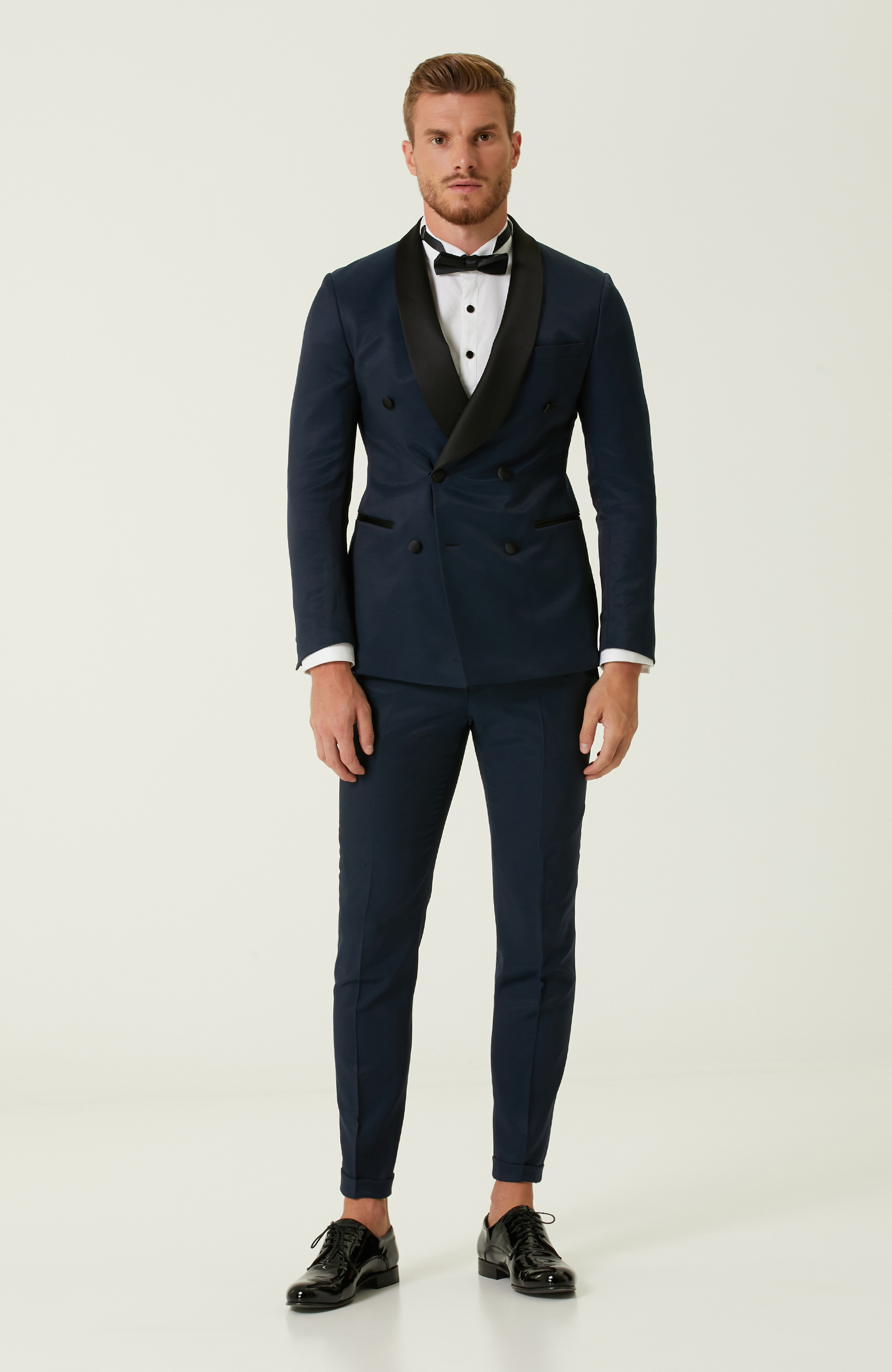 Drop 6 Slim Fit Lacivert Şal Yaka Smokin Drop 6 Slim Fit Lacivert Şal Yaka Smokin