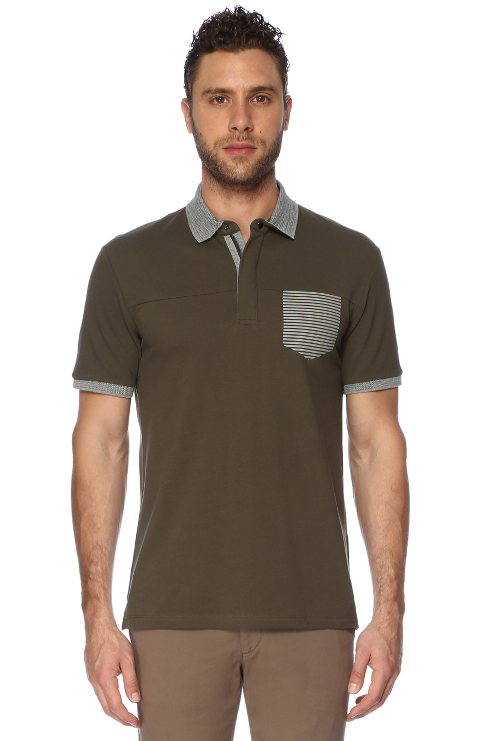 Polo Yaka Haki Tshirt