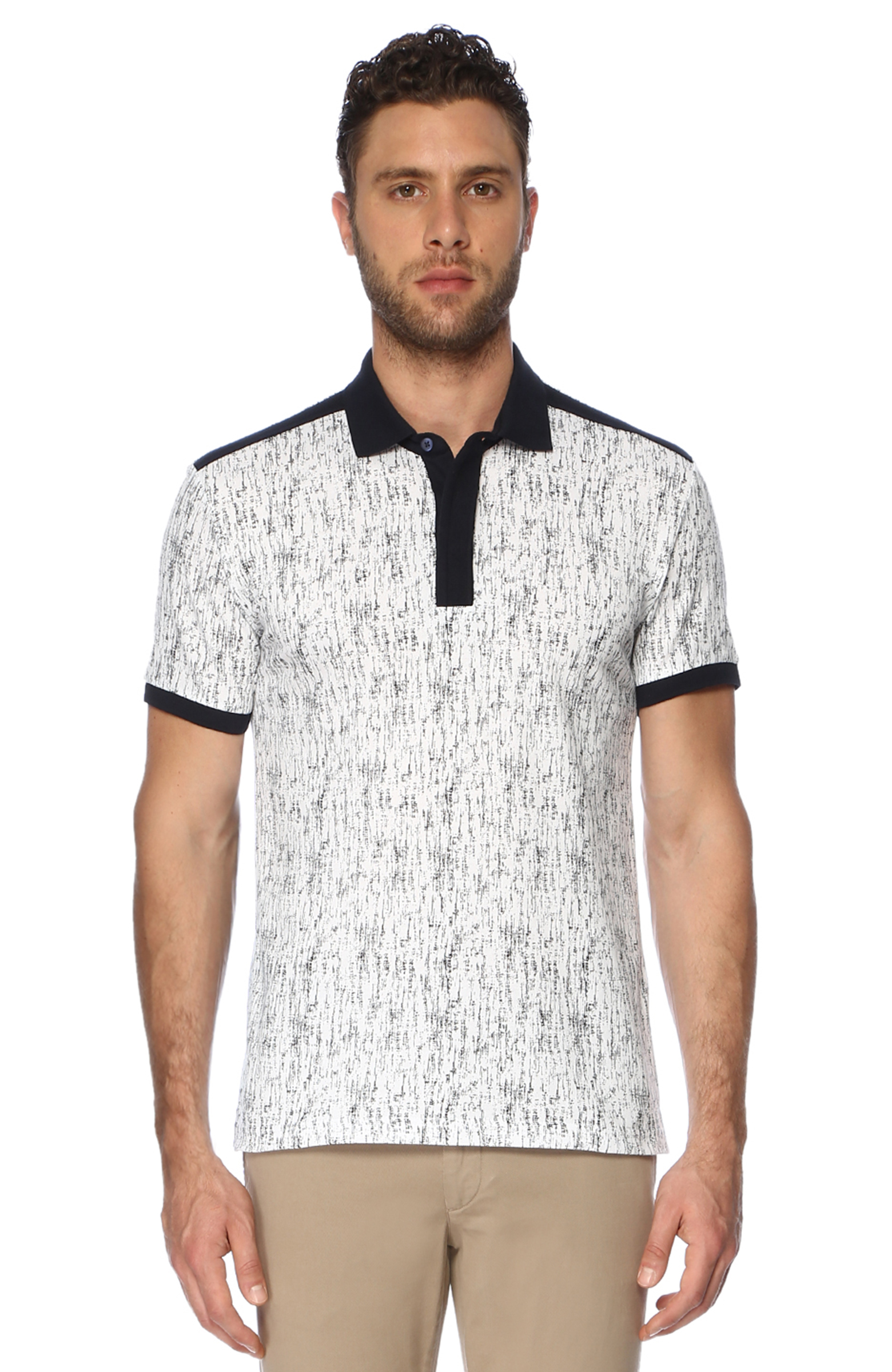 Polo Yaka Beyaz Lacivert Tshirt Polo Yaka Beyaz Lacivert Tshirt