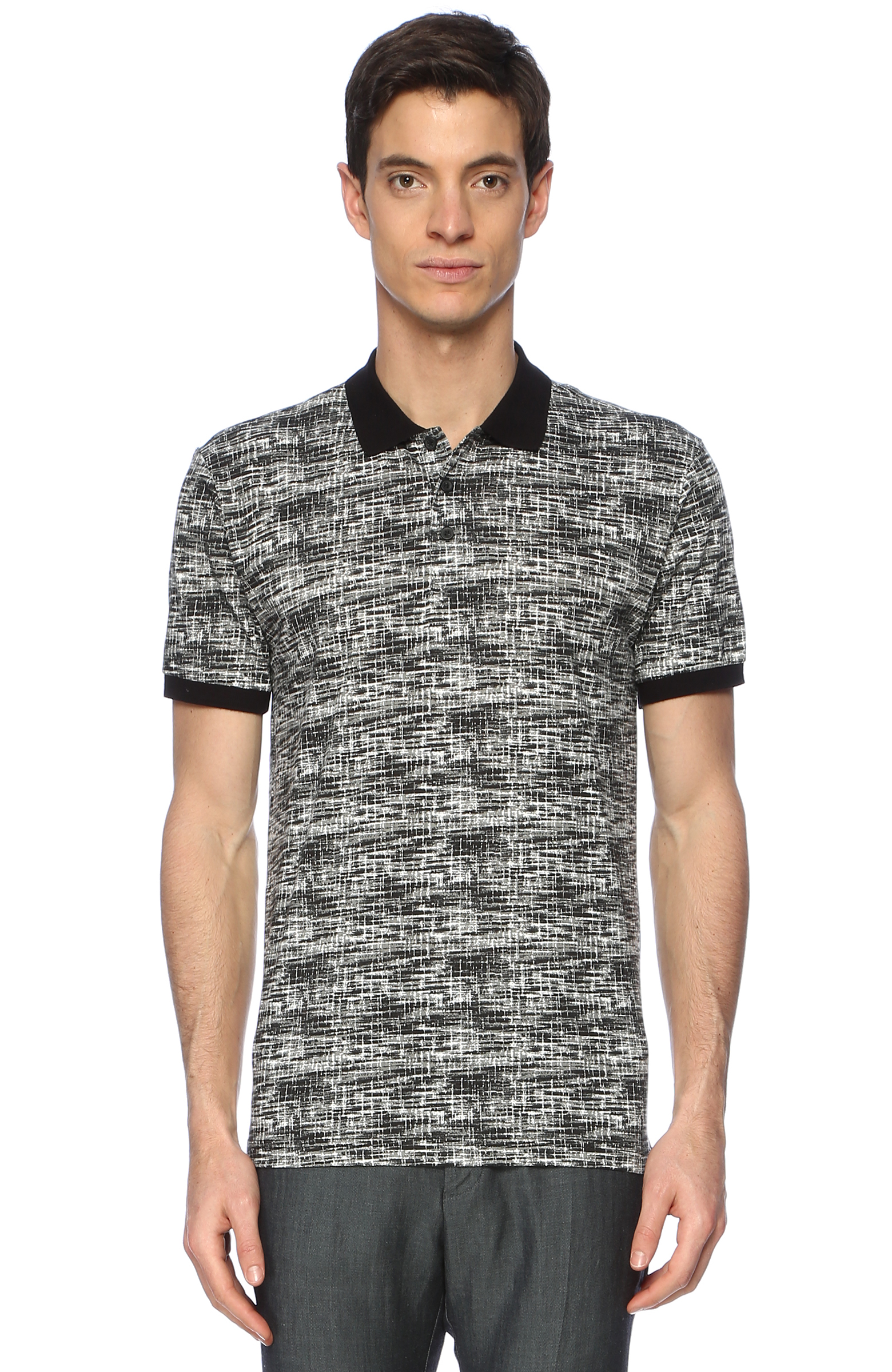Polo Yaka Beyaz Siyah Tshirt Polo Yaka Beyaz Siyah Tshirt