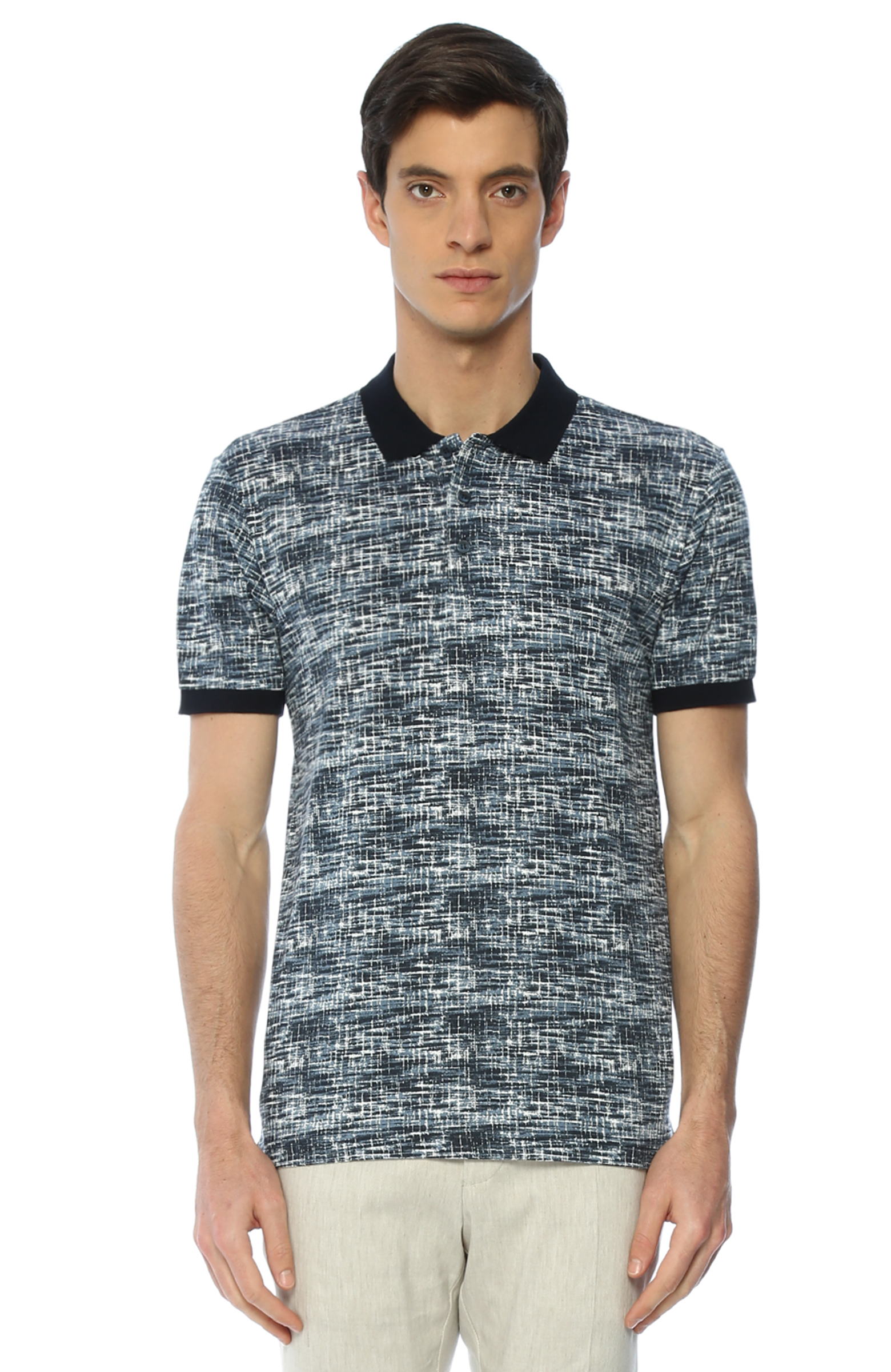 Polo Yaka Beyaz Lacivert Tshirt Polo Yaka Beyaz Lacivert Tshirt