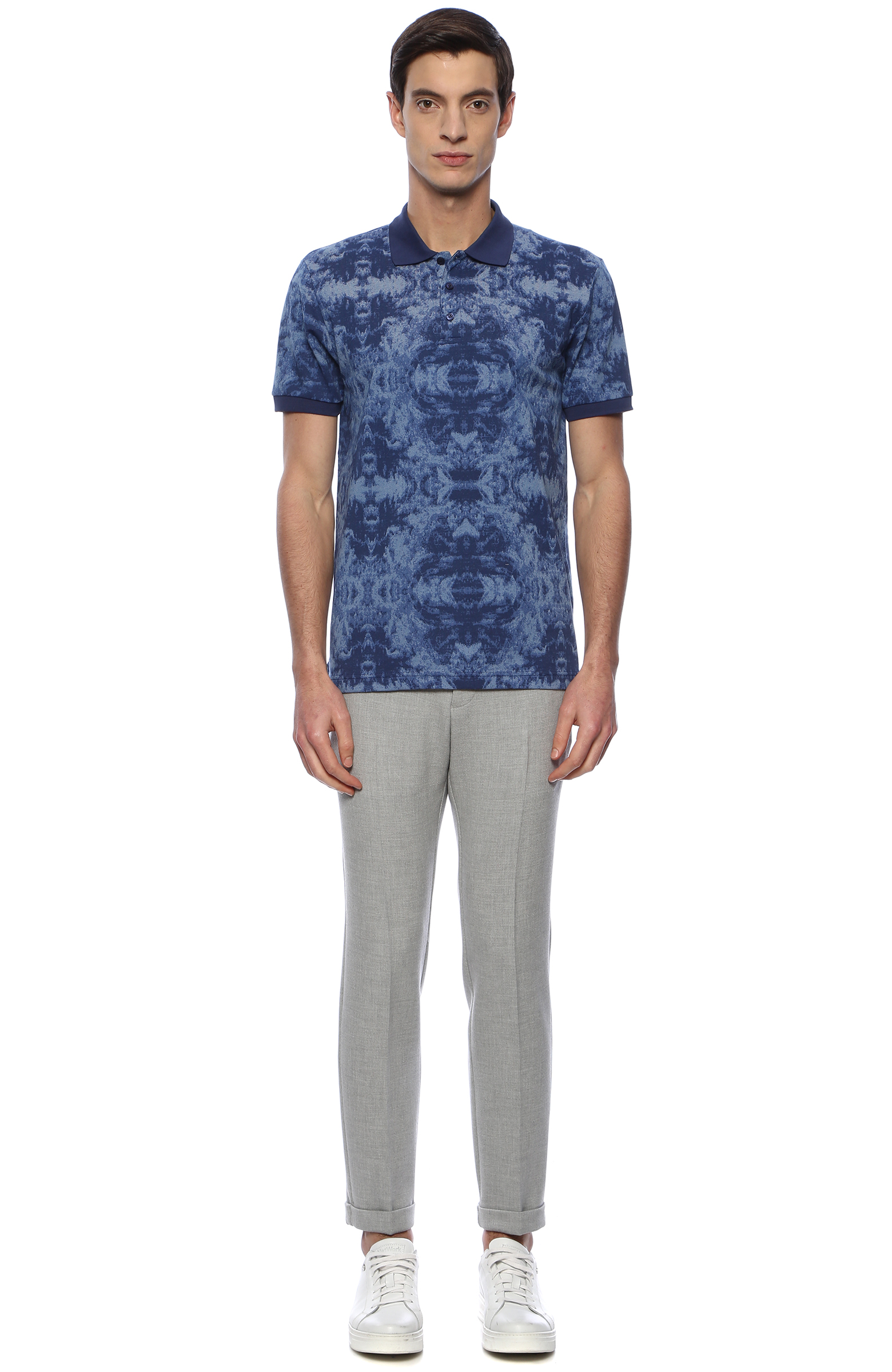 Polo Yaka Indigo Tshirt