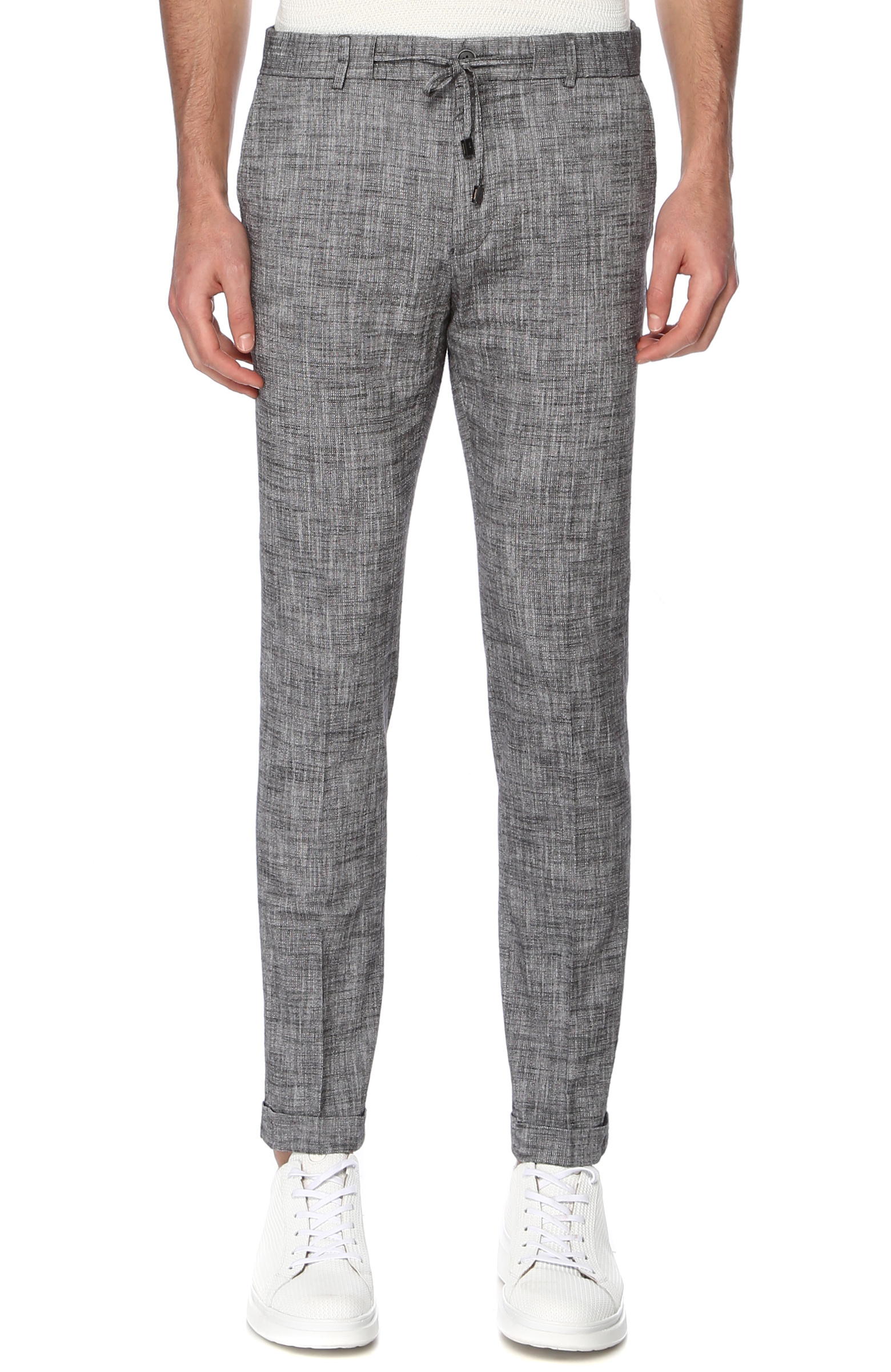 Jakarlı Gri Jogger Pantolon