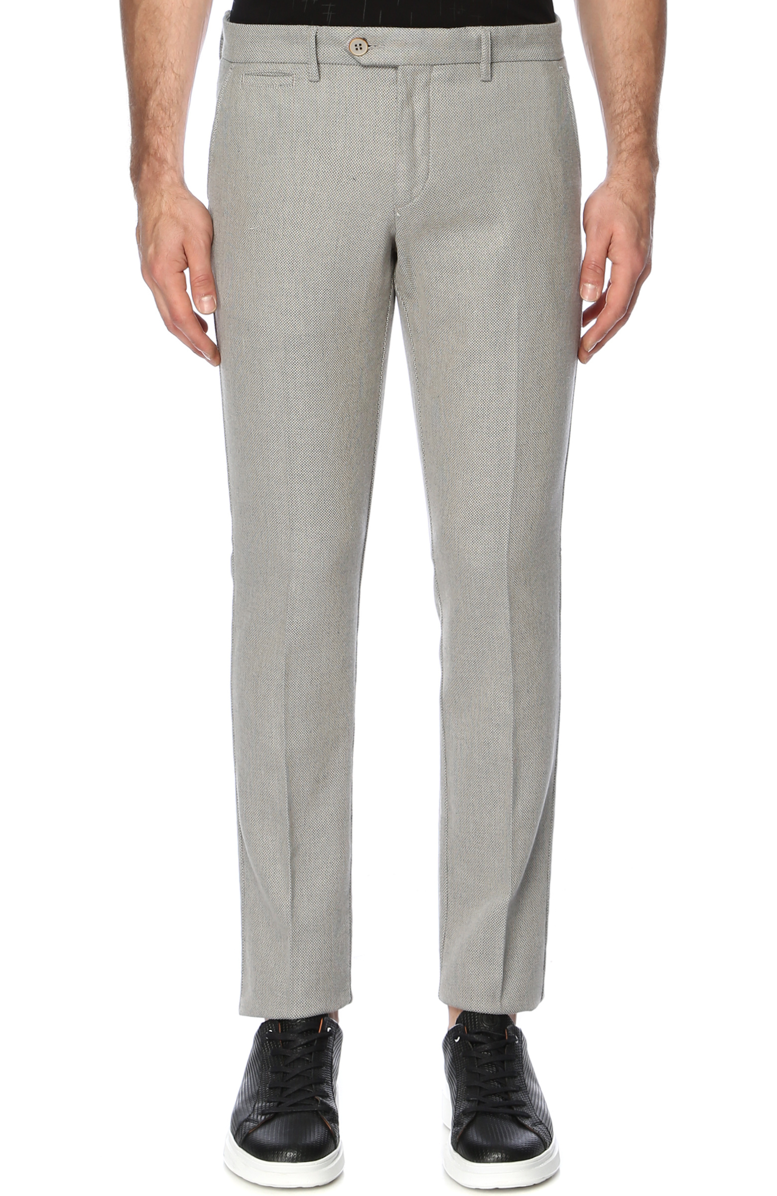 Jakarlı Gri Pantolon