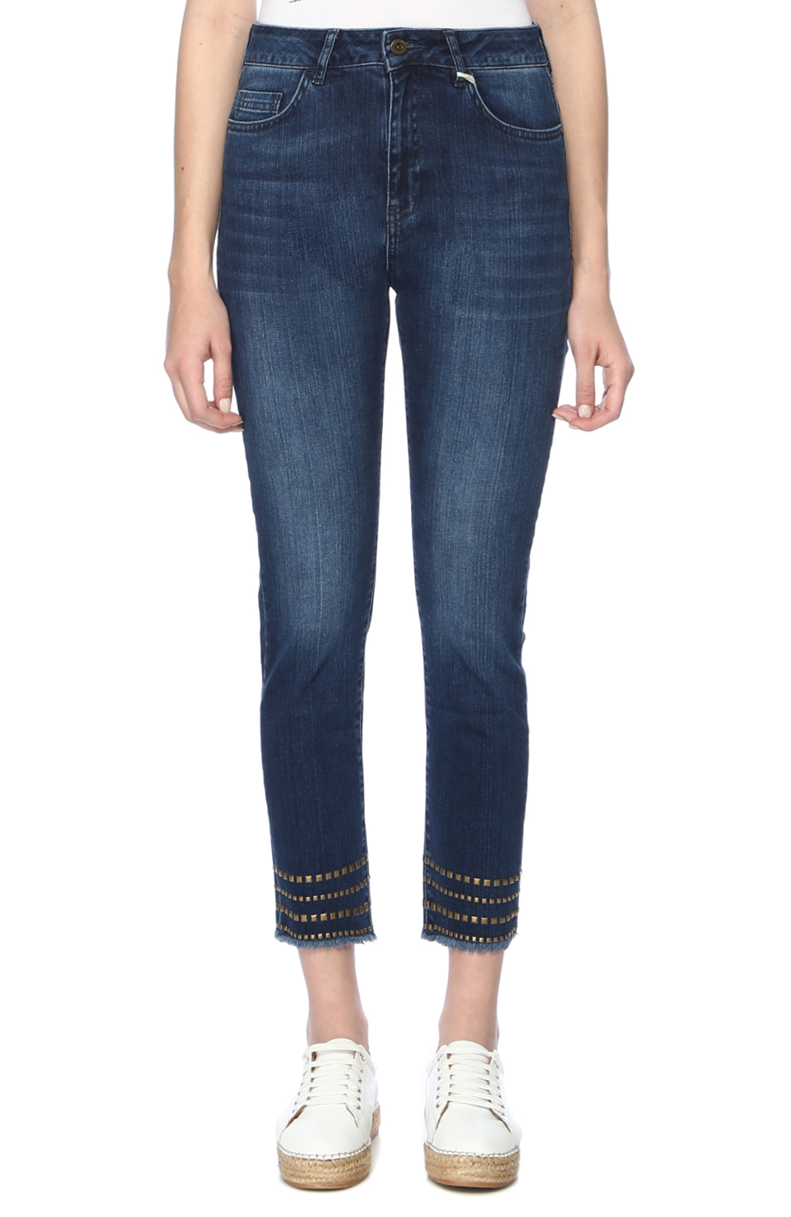 Rahat Kesim Lacivert Denim Pantolon Rahat Kesim Lacivert Denim Pantolon
