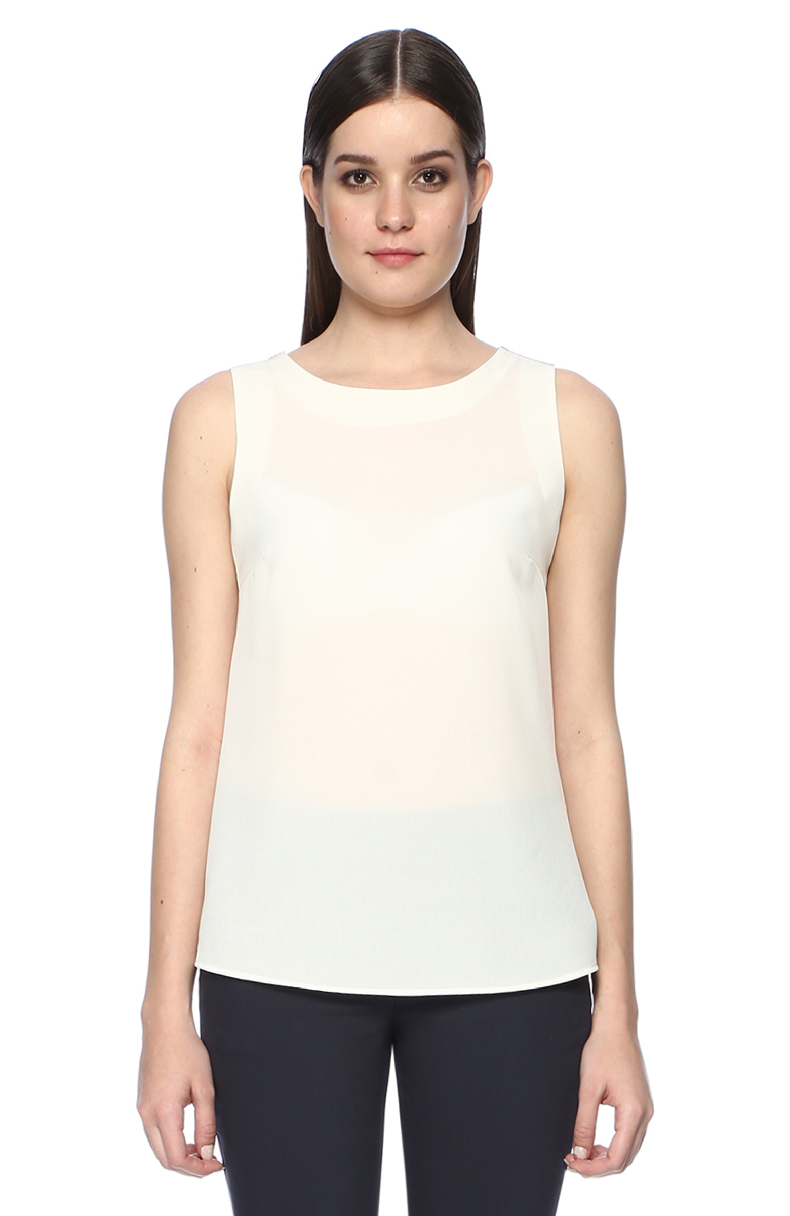 Bisiklet Yaka Ekru Bluz Bisiklet Yaka Ekru Bluz