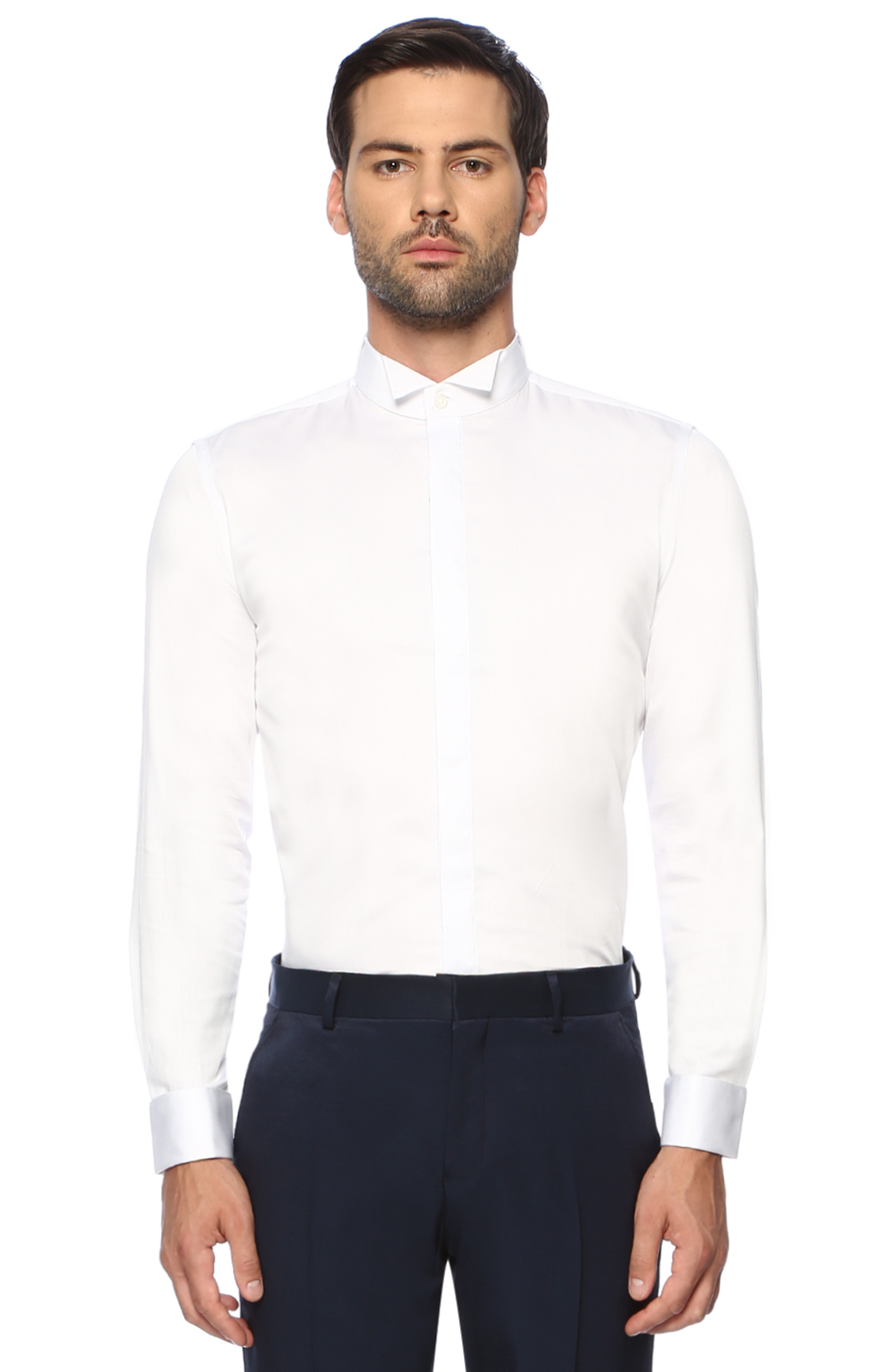 Slim Fit Beyaz Gömlek