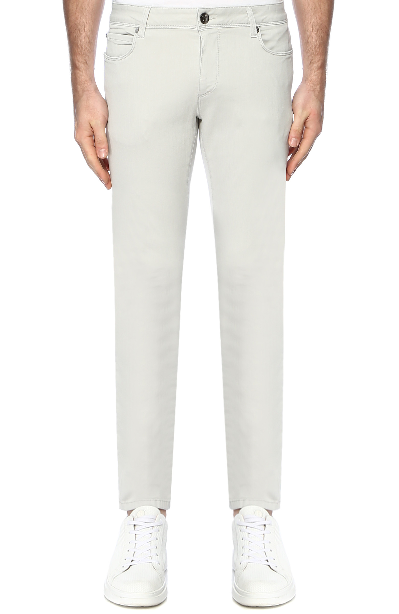 Skinny Açık Gri Casual Pantolon