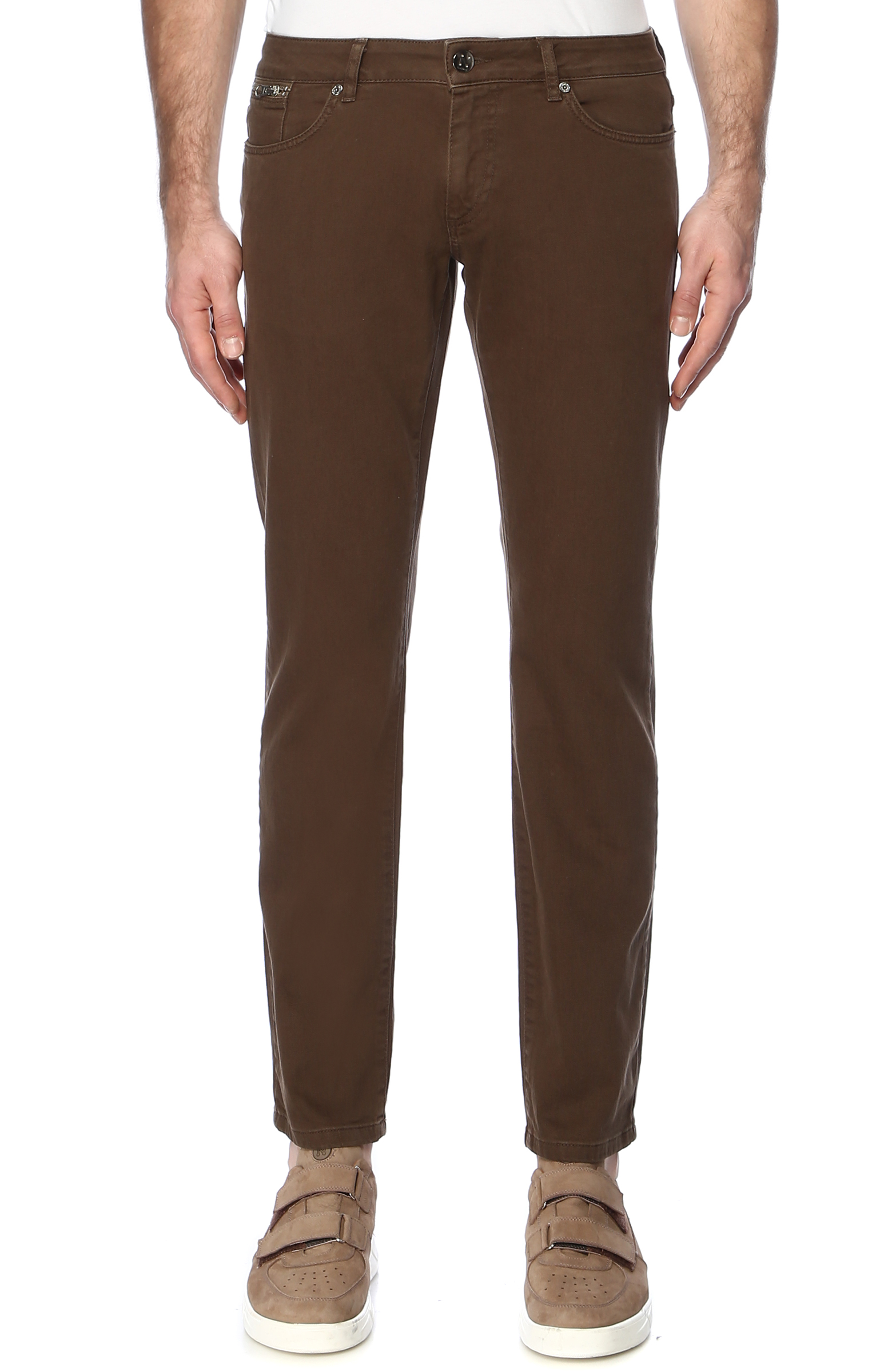Slım Fit Kahverengi Casual Pantolon Slım Fit Kahverengi Casual Pantolon