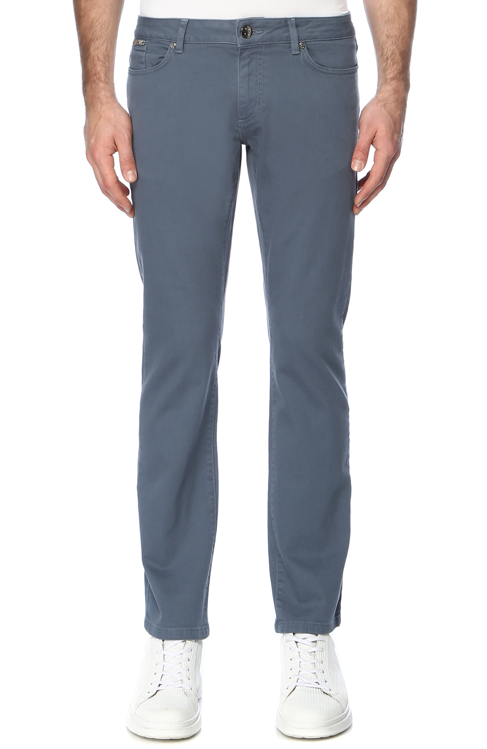 Slım Fit Mavi Casual Pantolon