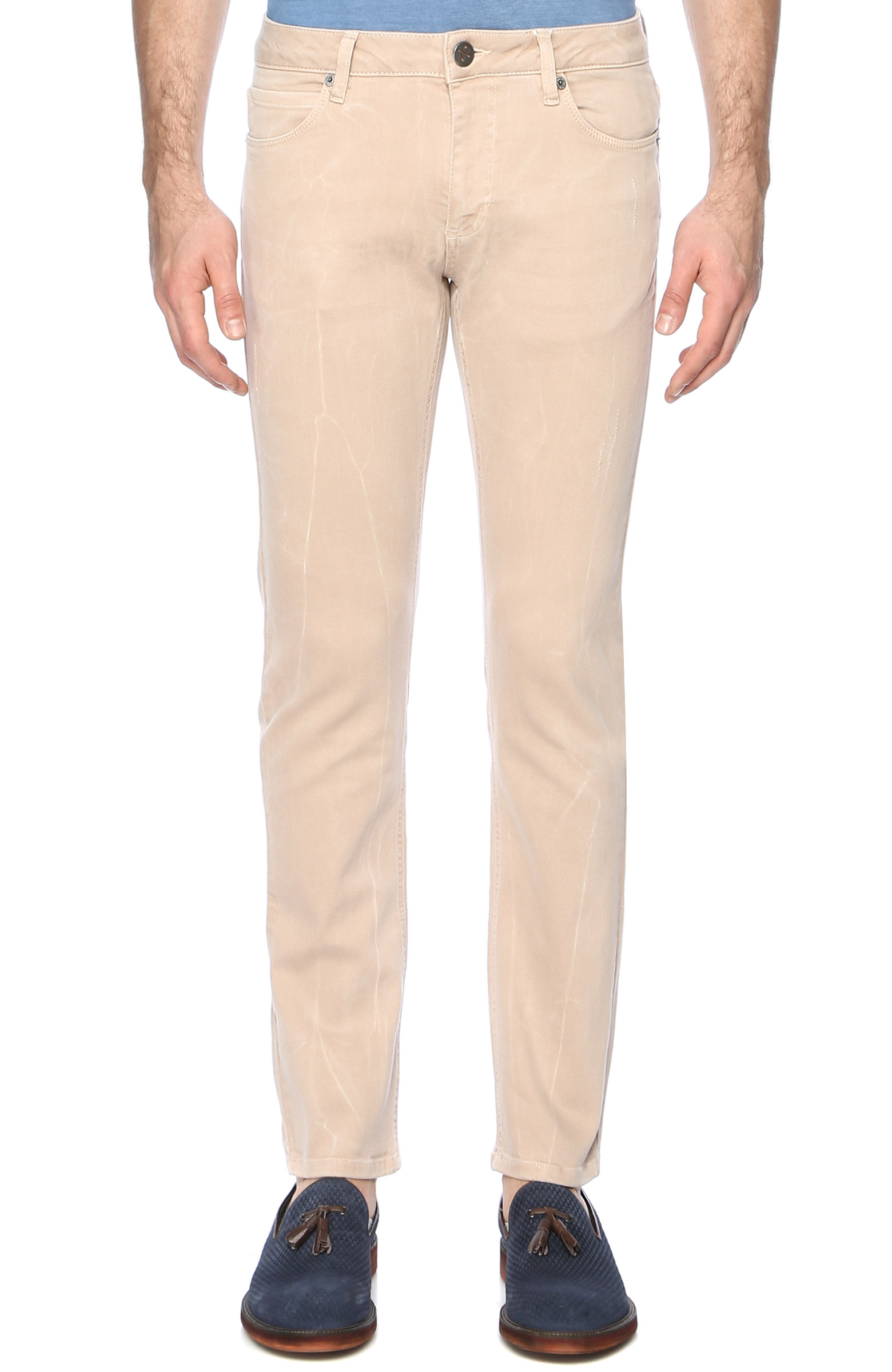 Skınny Pudra Rengi Casual Pantolon Skınny Pudra Rengi Casual Pantolon