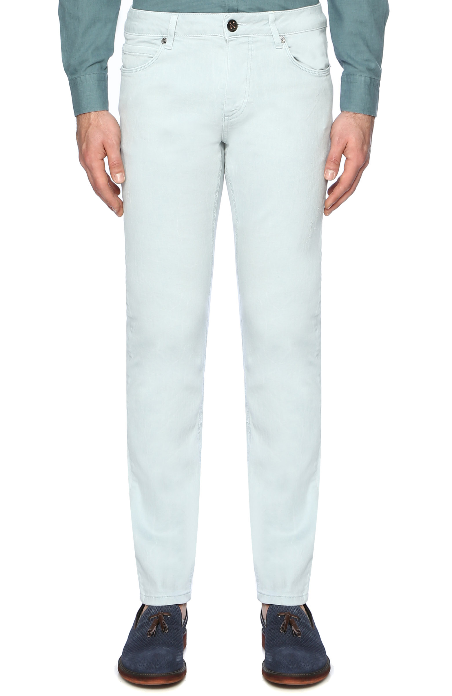 Skınny Buz Mavisi Casual Pantolon Skınny Buz Mavisi Casual Pantolon