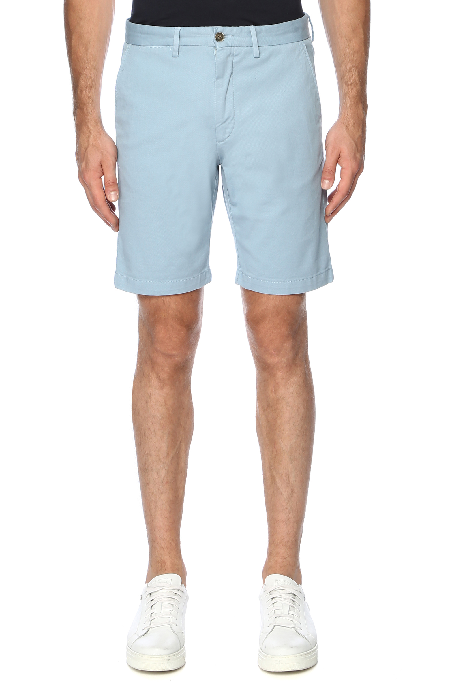 Diyagonal Desen Buz Mavisi Şort Diyagonal Desen Buz Mavisi Şort