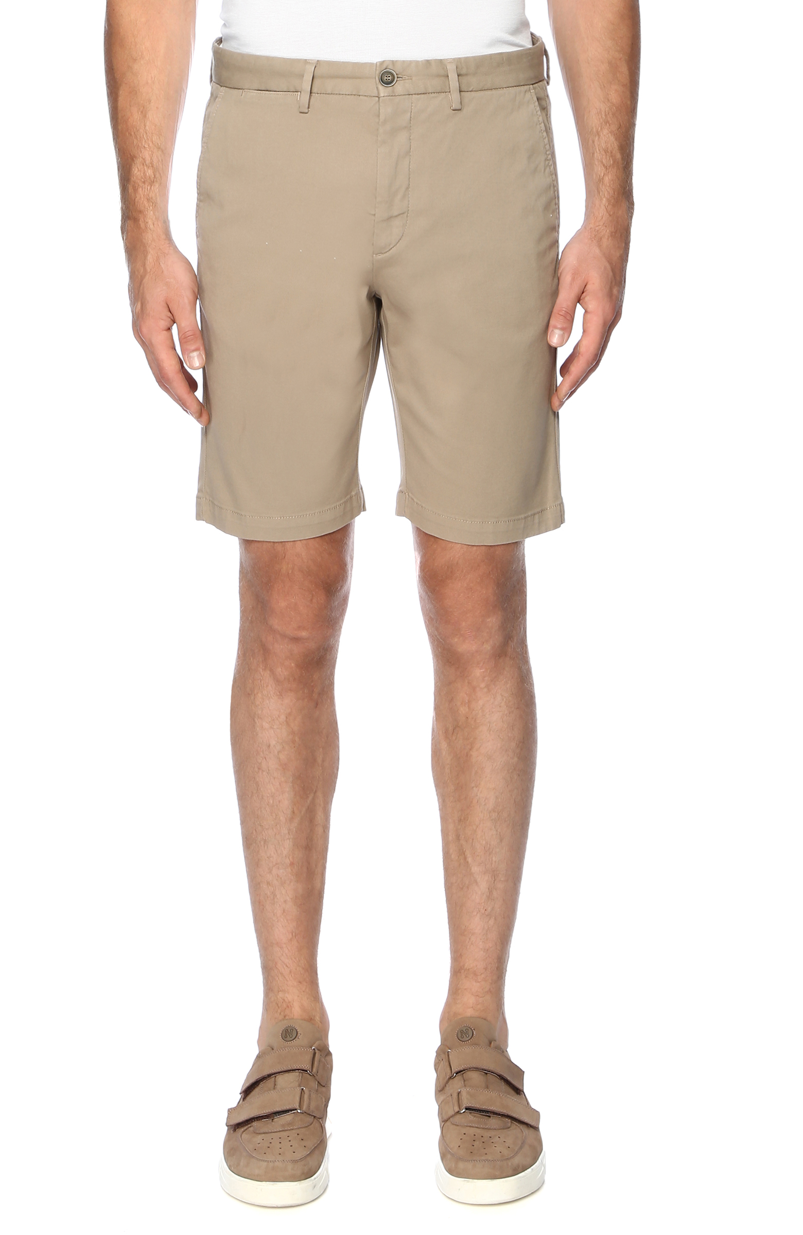 Diyagonal Desen Bej Şort Diyagonal Desen Bej Şort