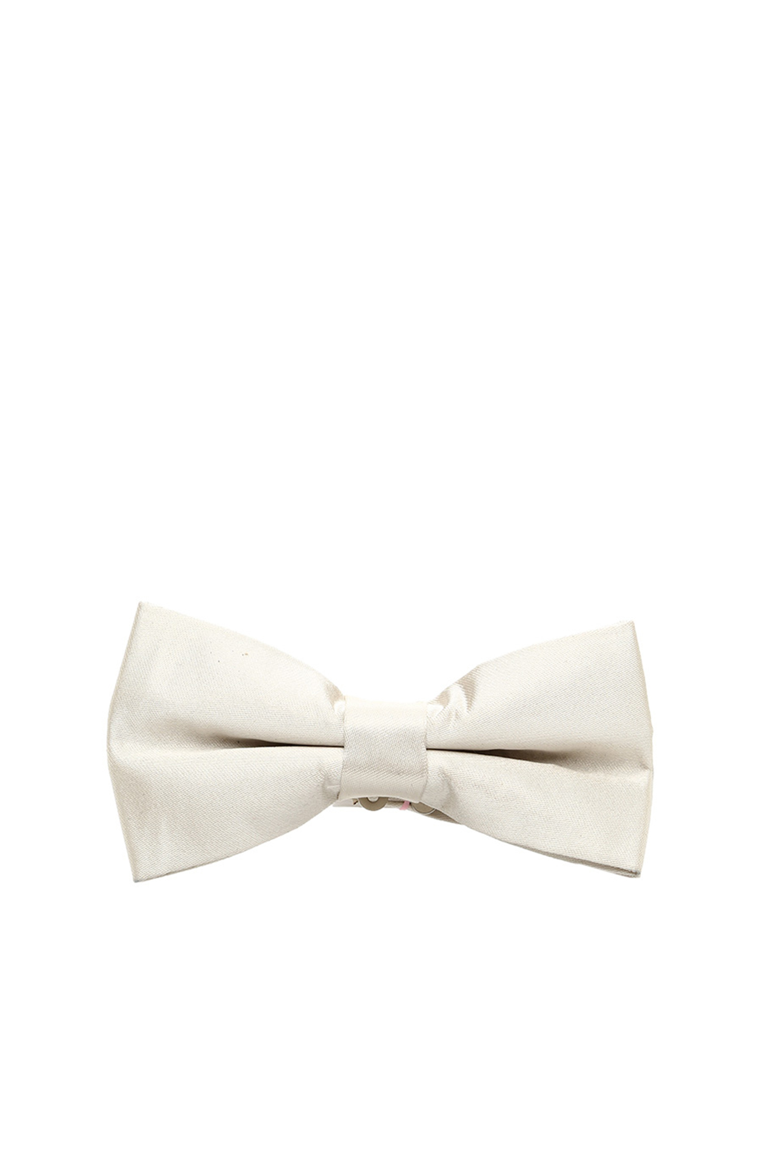 Ekru İpek Erkek Papyon