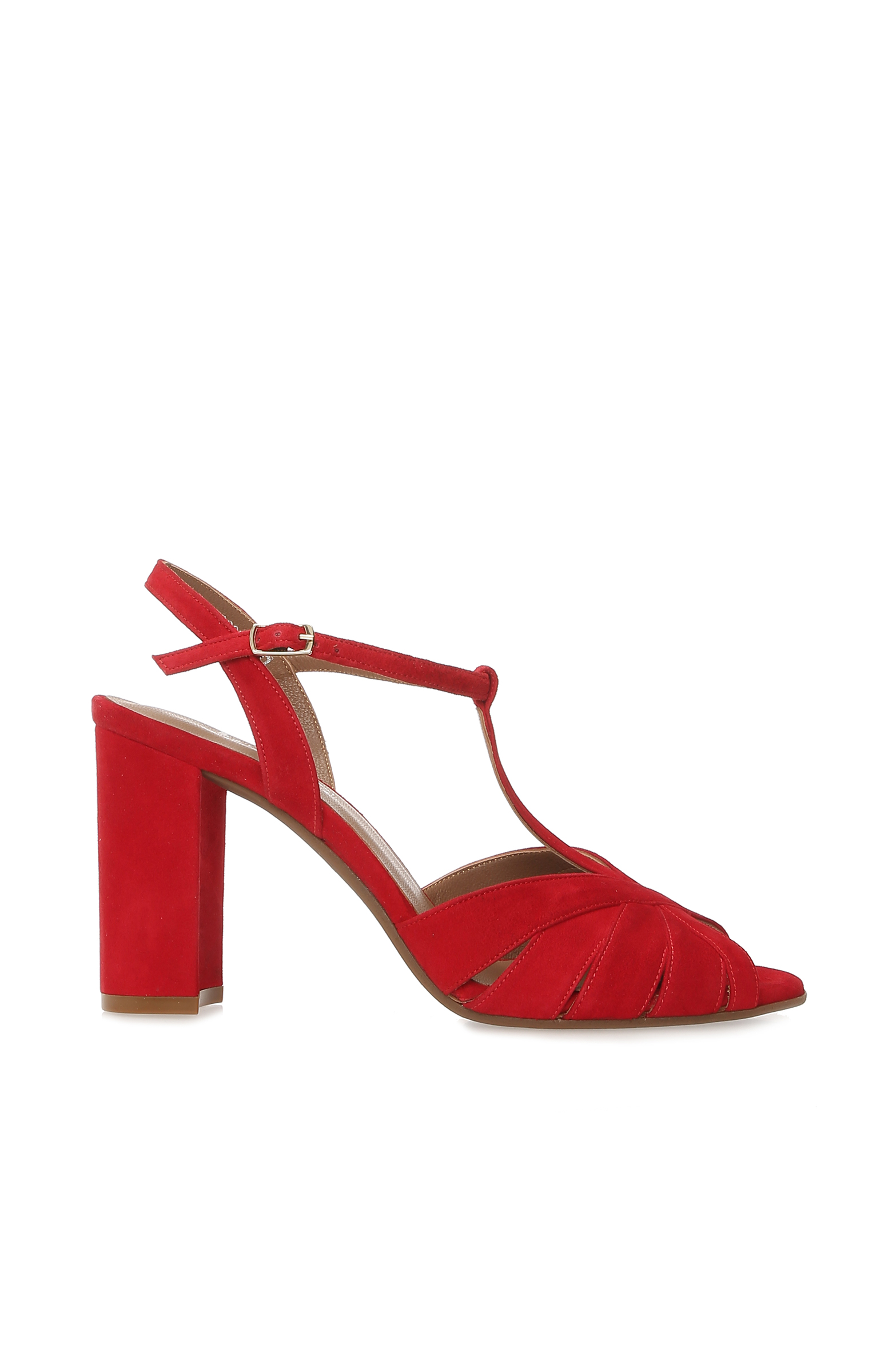 Süet Kırmızı Kadın Sandalet