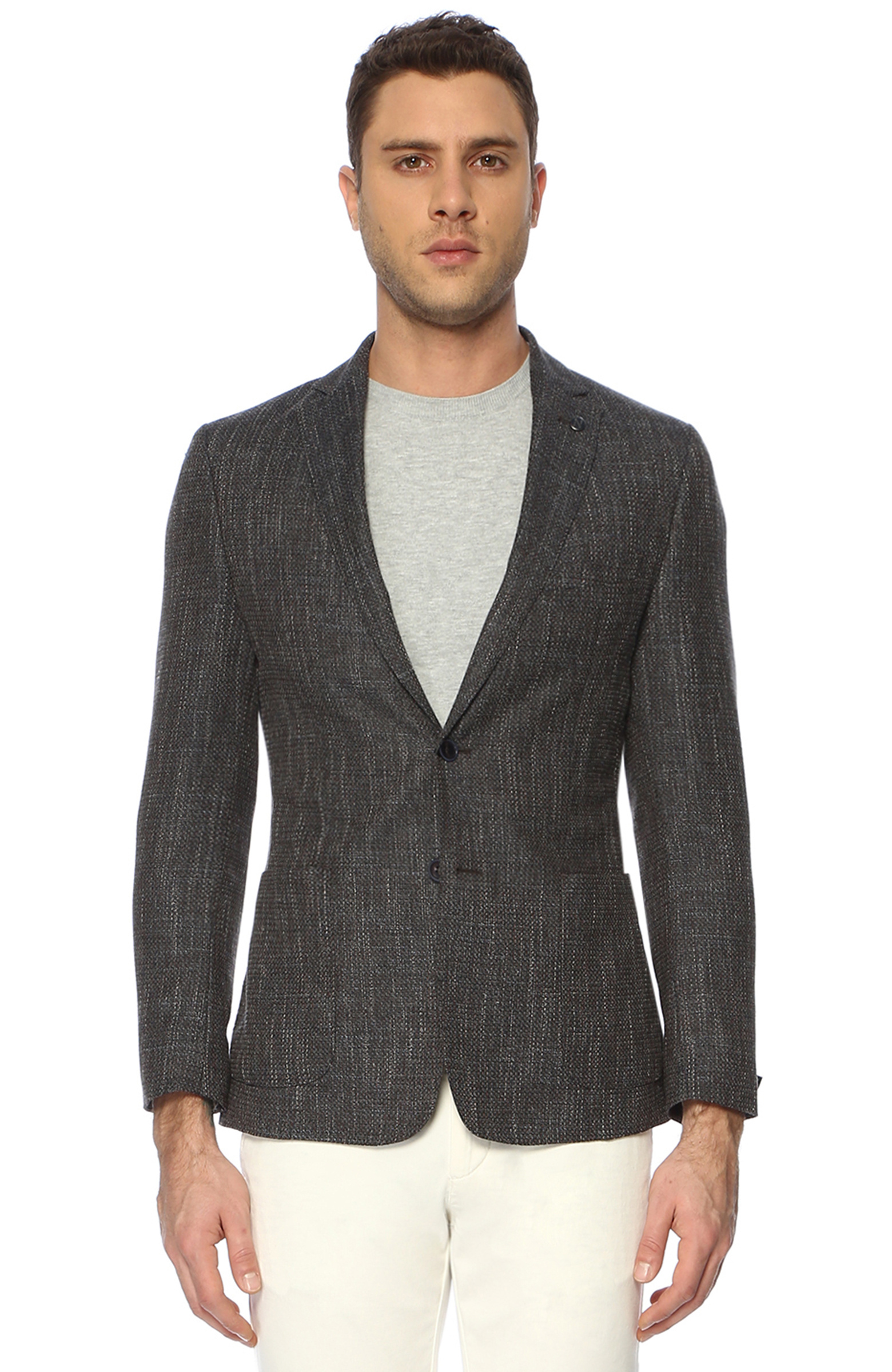 Lacivert-Kahverengi Ceket