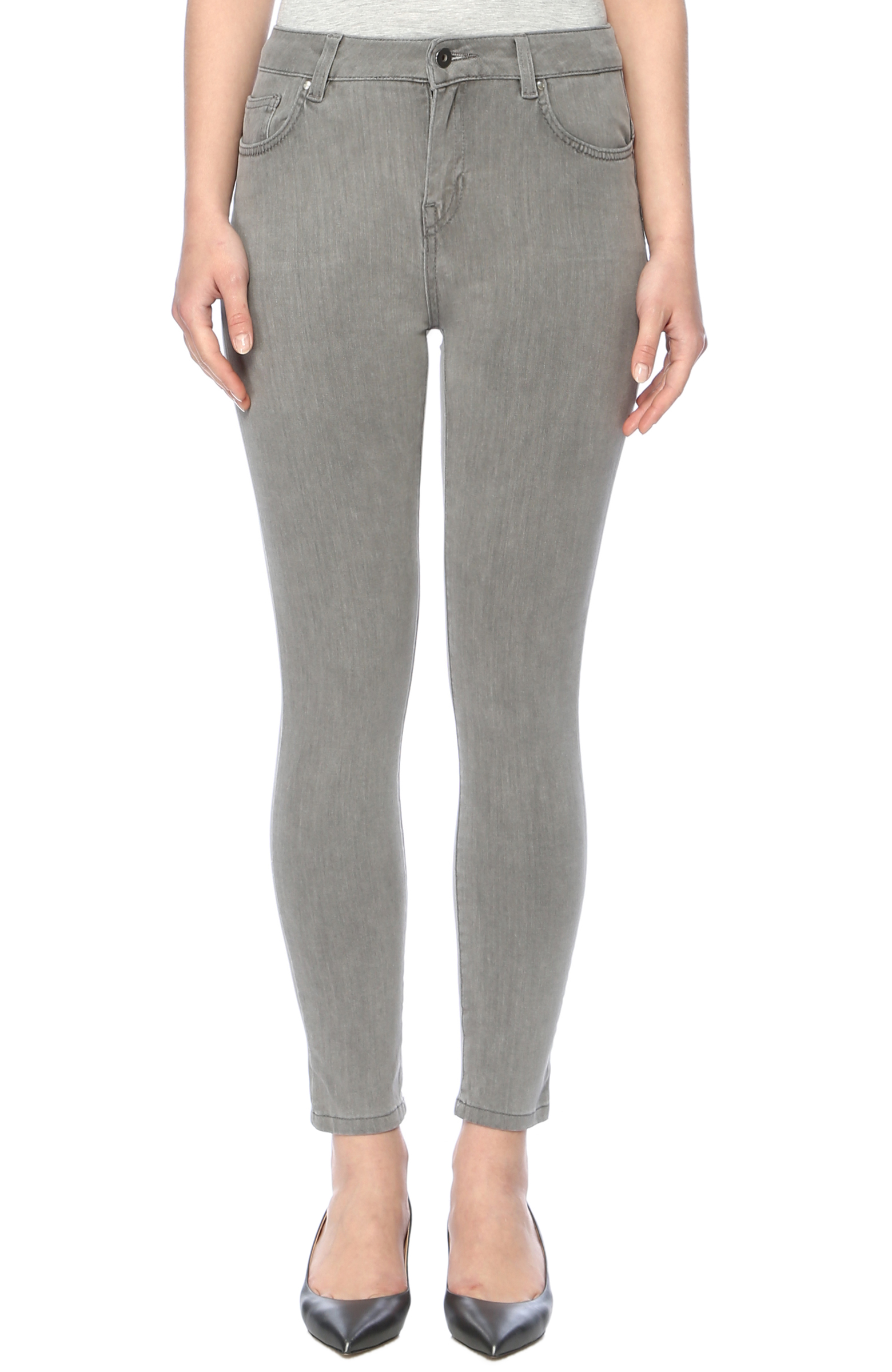 Skinny Fit Gri Push Up Jean Pantolon Skinny Fit Gri Push Up Jean Pantolon